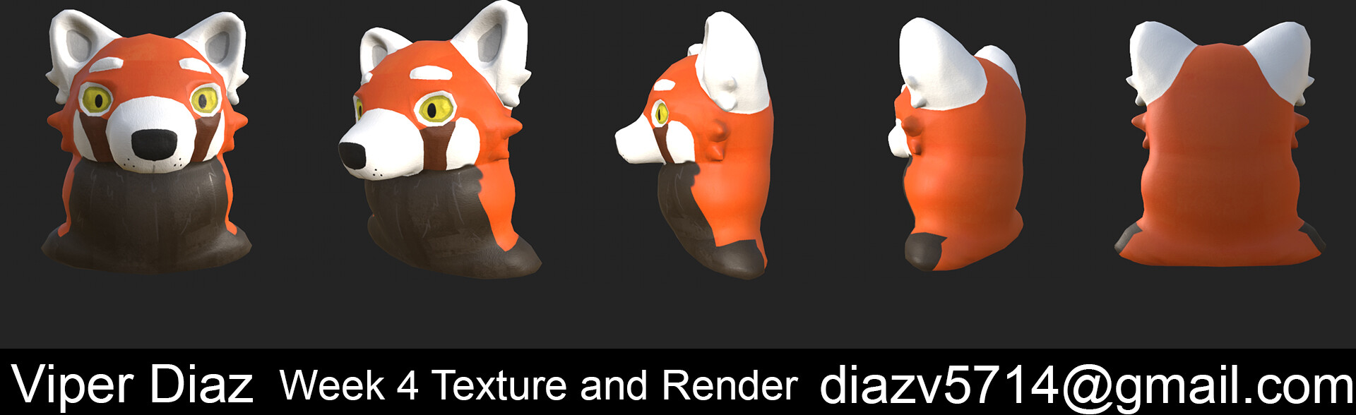 ArtStation - Red Panda Animal Bust Sculpt