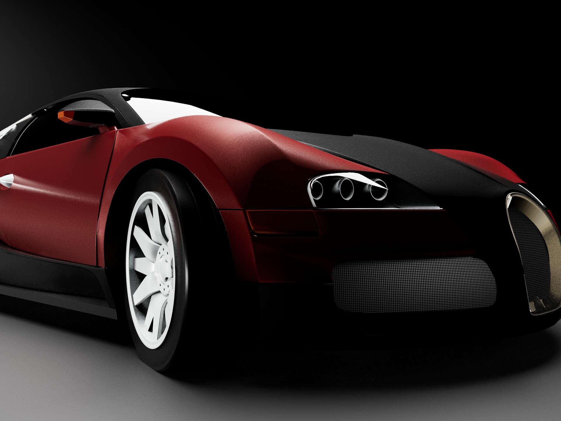 ArtStation - Bugatti 2007 3d model in Maya