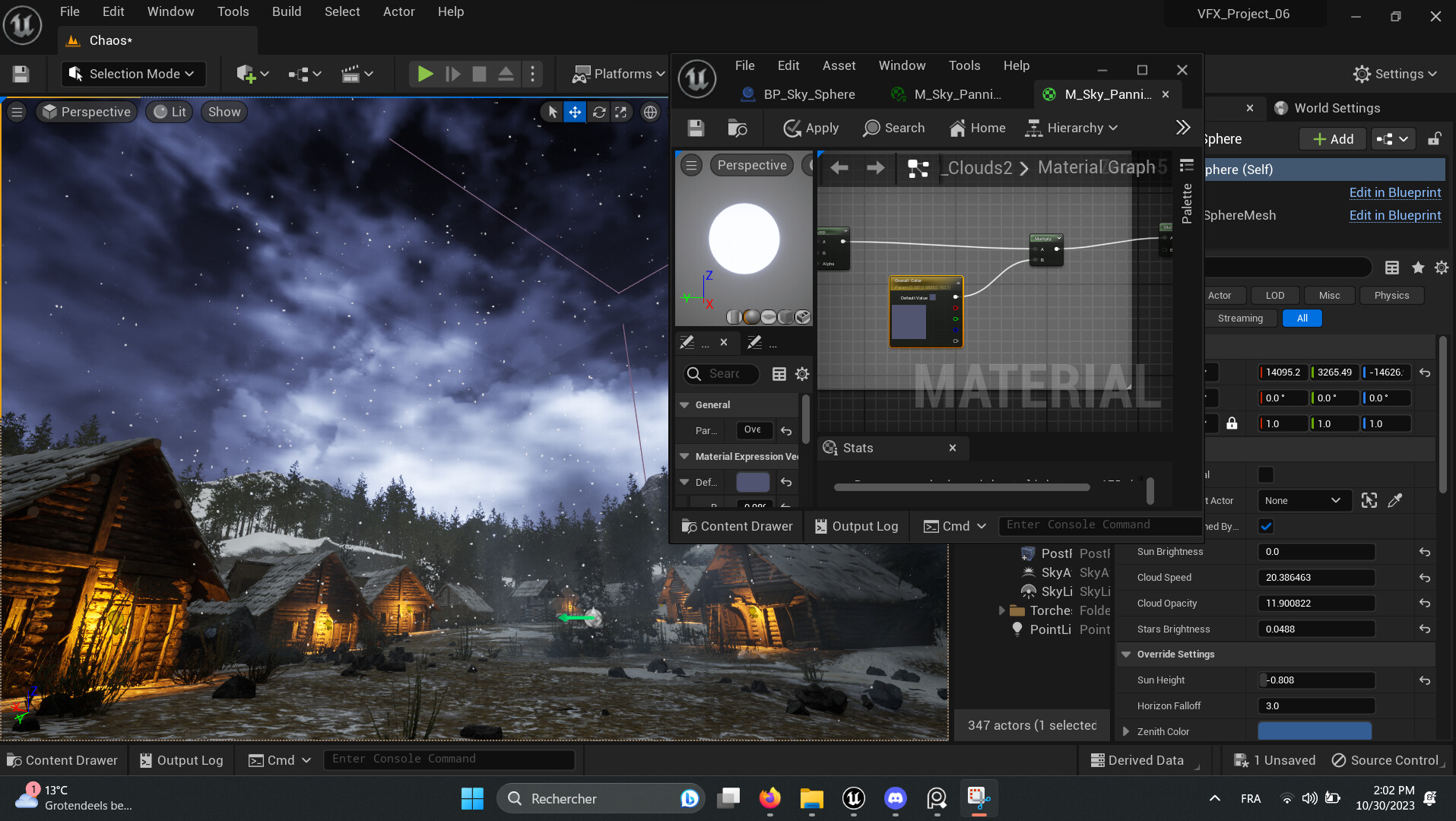 Sara Longo - Mountain Village VFX (Niagara System)