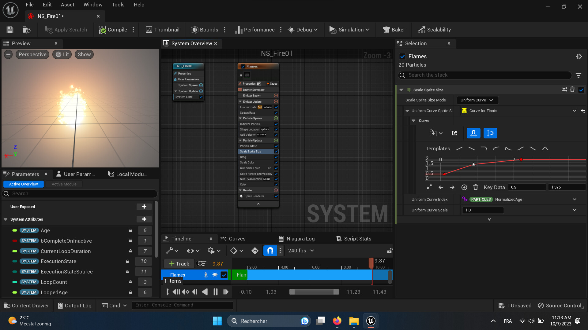 Sara Longo - Mountain Village VFX (Niagara System)