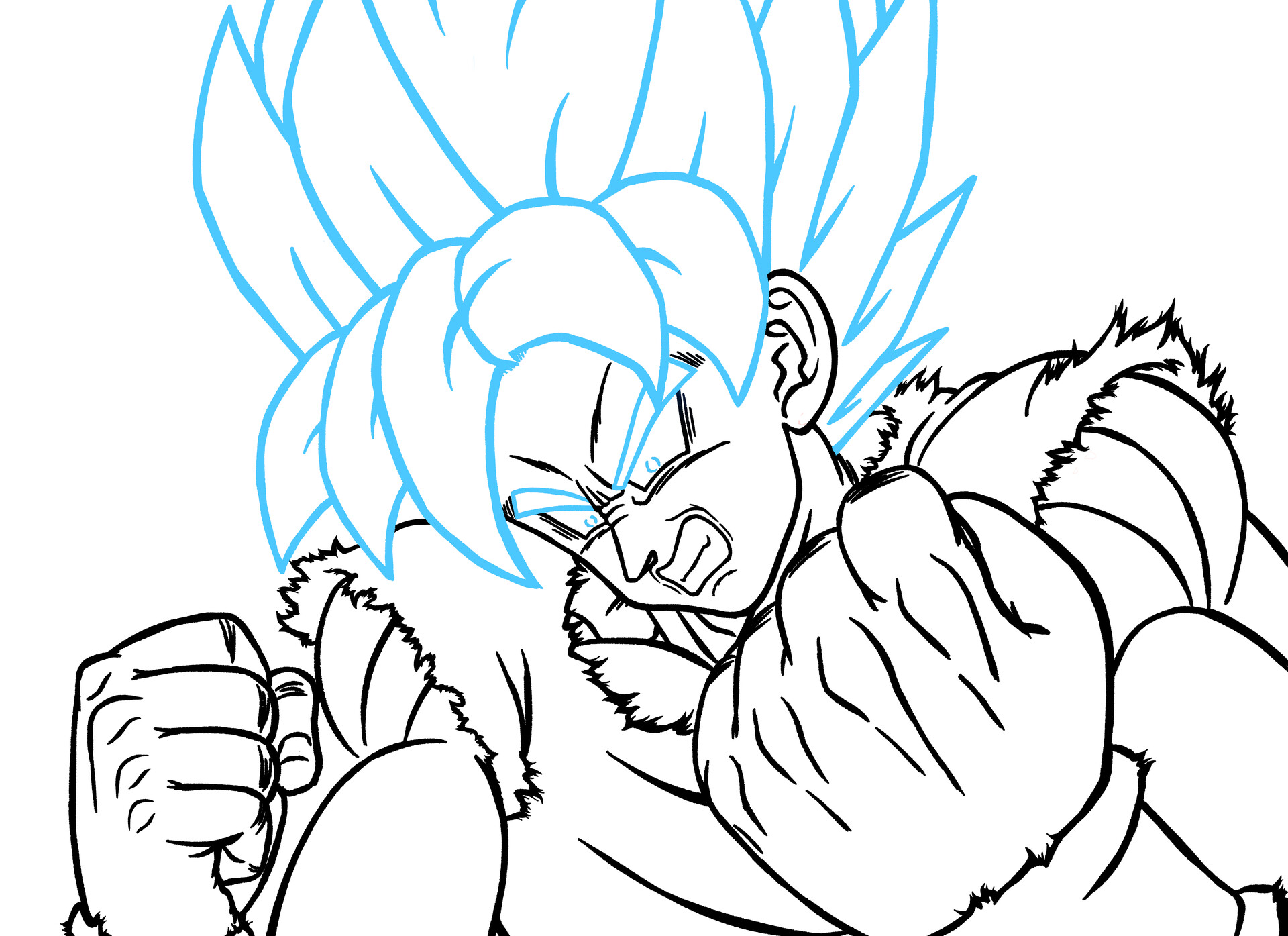goku coloring pages super saiyan blue