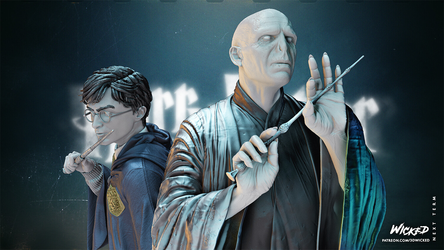 ArtStation - Diorama Harry Potter & Voldemort