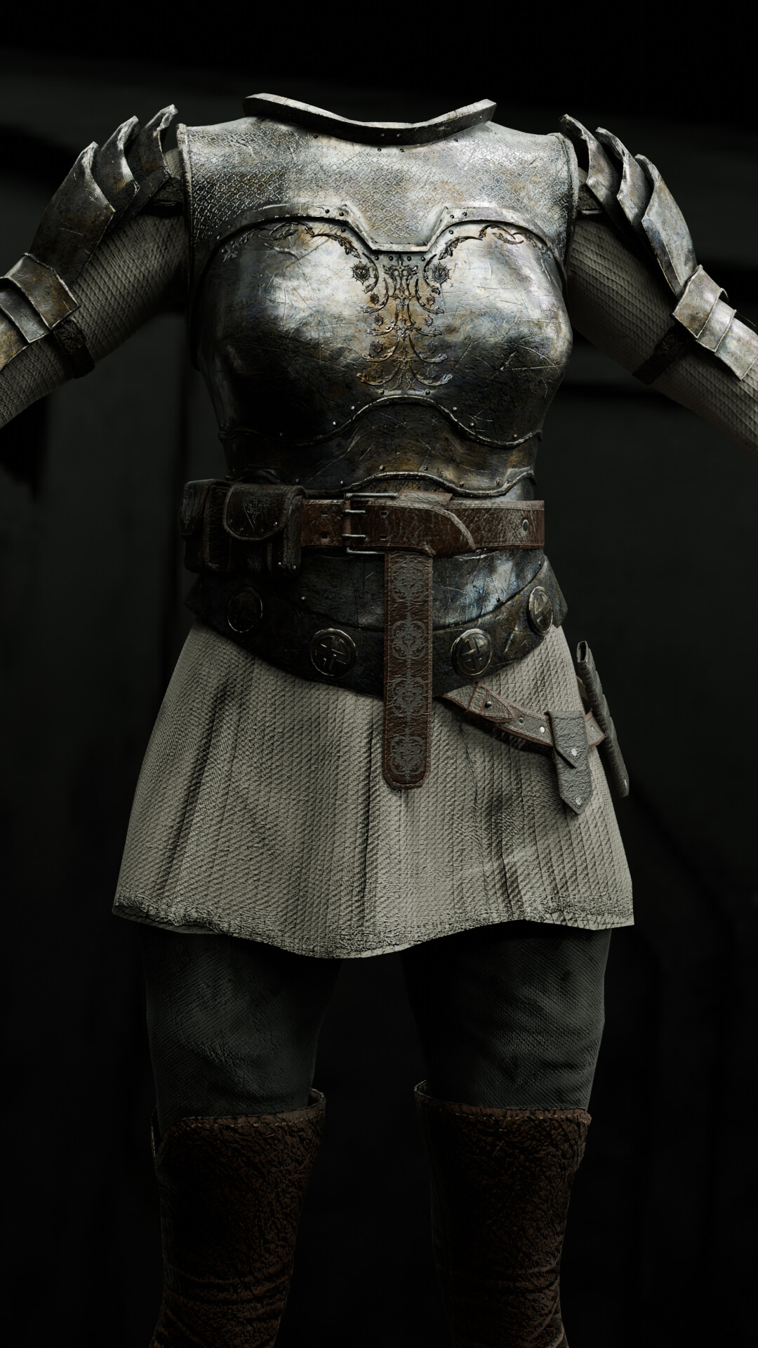 ArtStation - Free Female Fantasy Armor - 2