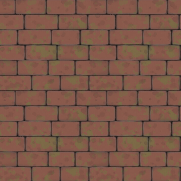 ArtStation - Stylized Ghibli Style Material - Bricks