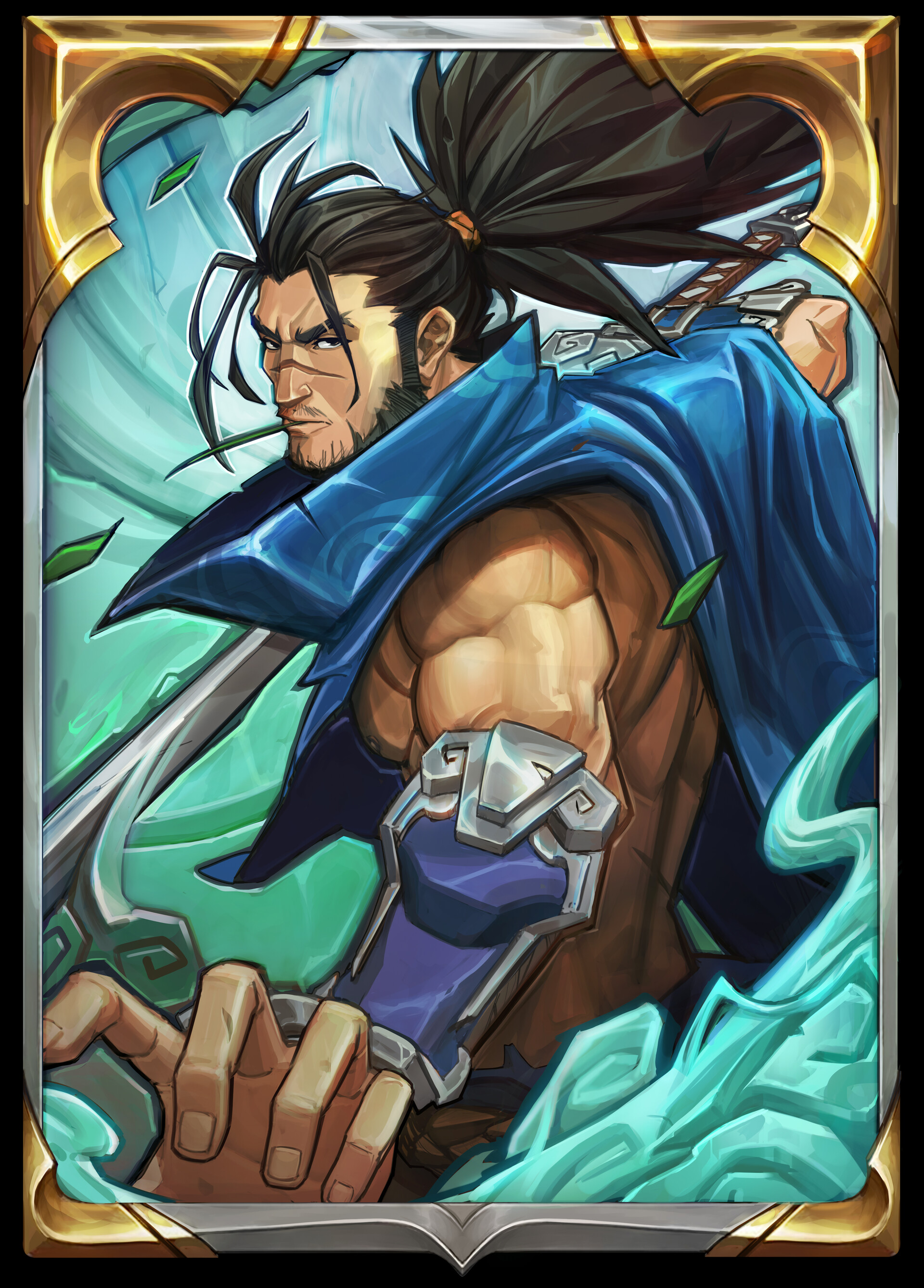 ArtStation - Yasuo Legends Of Runeterra Card back (Fan-Art)