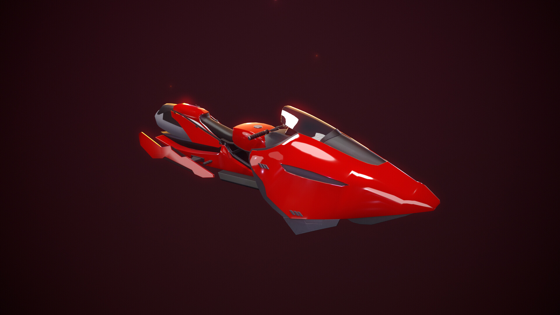 ArtStation - Hover Bike - Low Poly Modelling