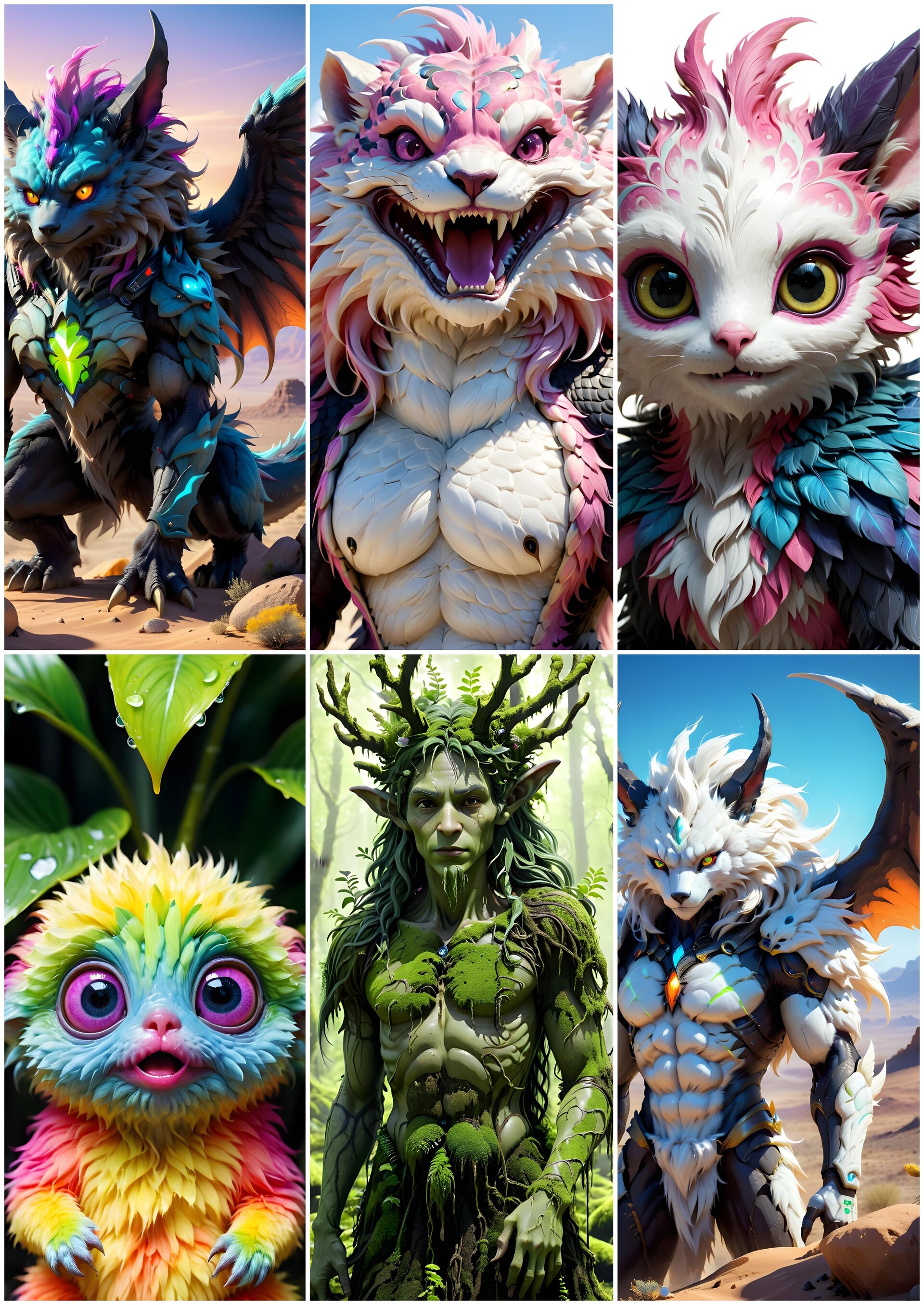 High on pixels - Whismical fantasy creturs