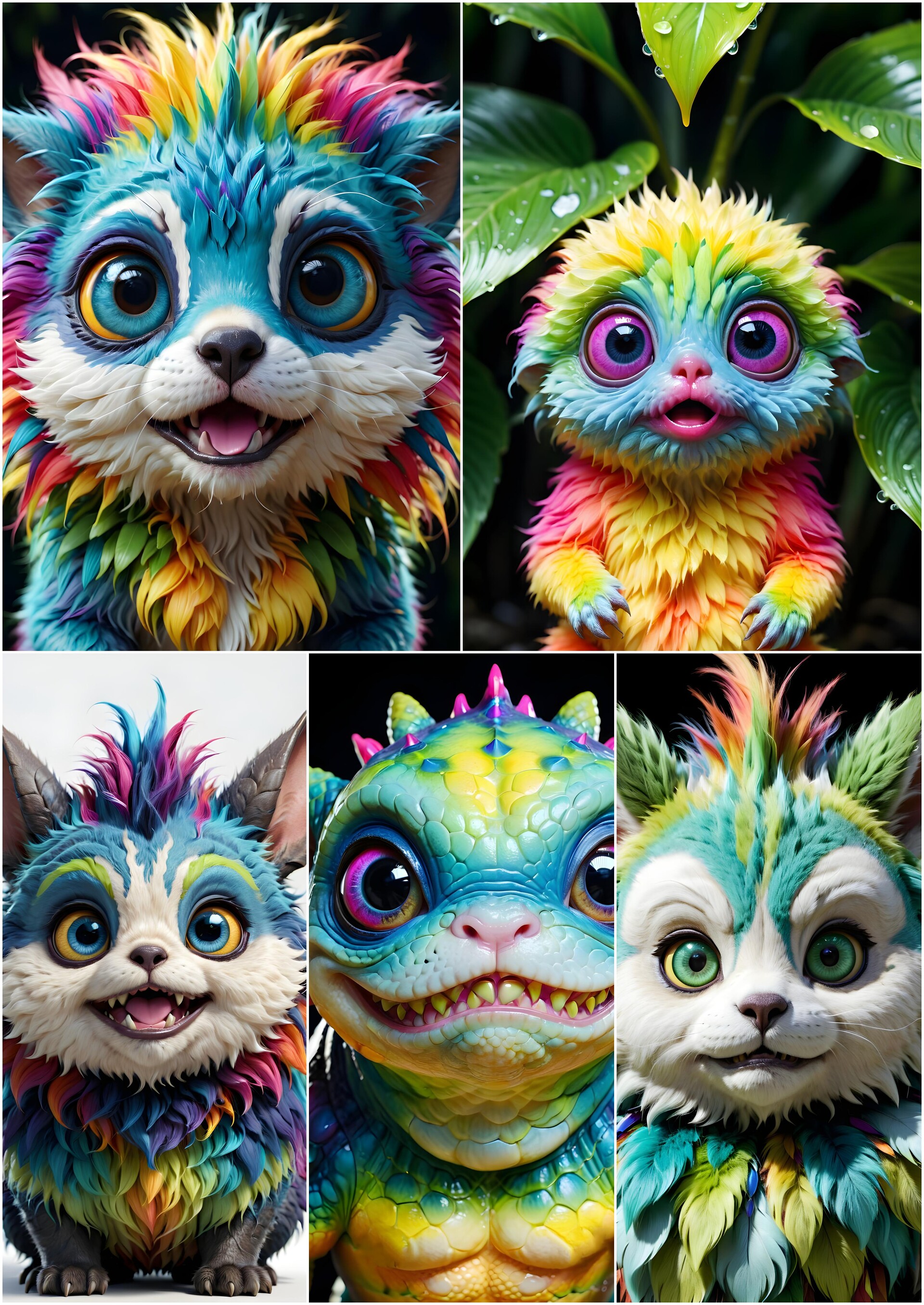 High on pixels - Whismical fantasy creturs