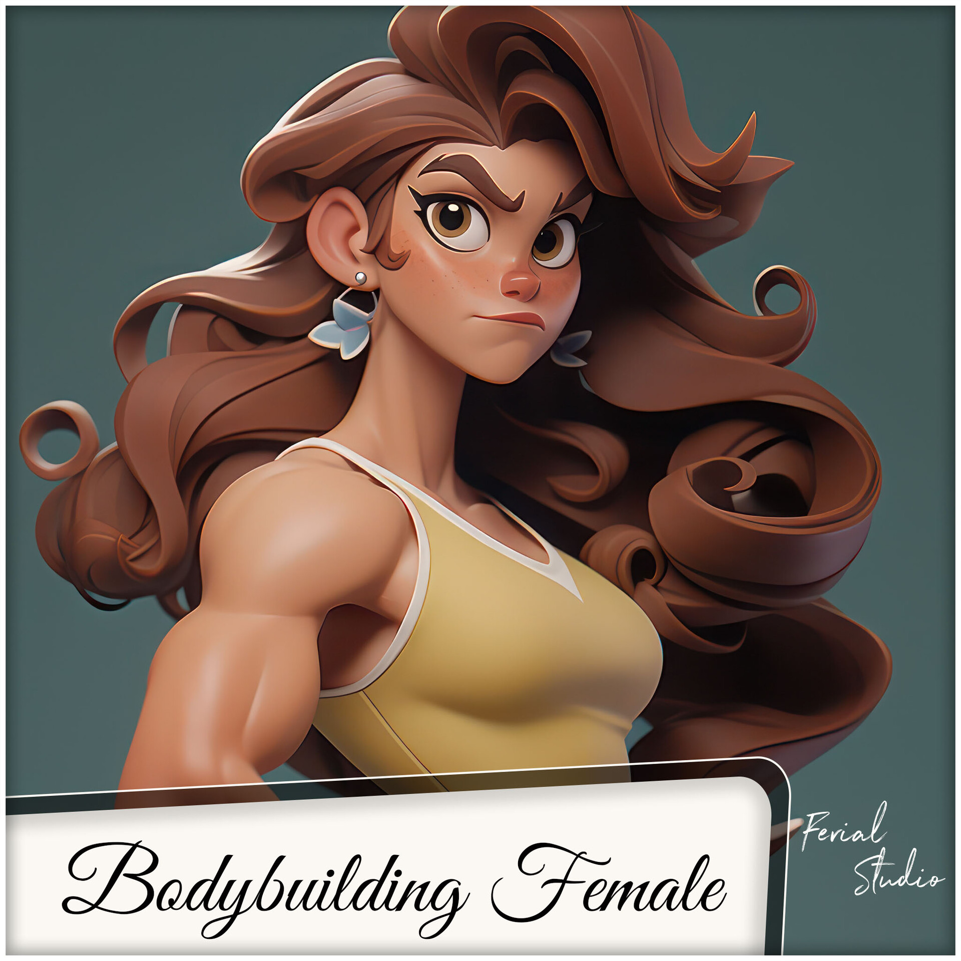 ArtStation - 🔹270 Bodybuilding Female - Stylized Character Reference Image Pack v.25 |4K|