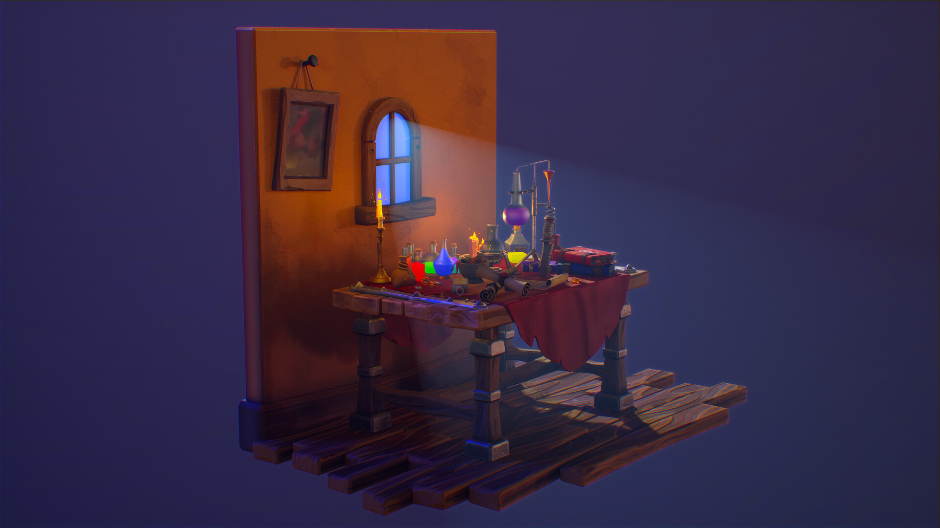 ArtStation - Stylized Alchemist Table