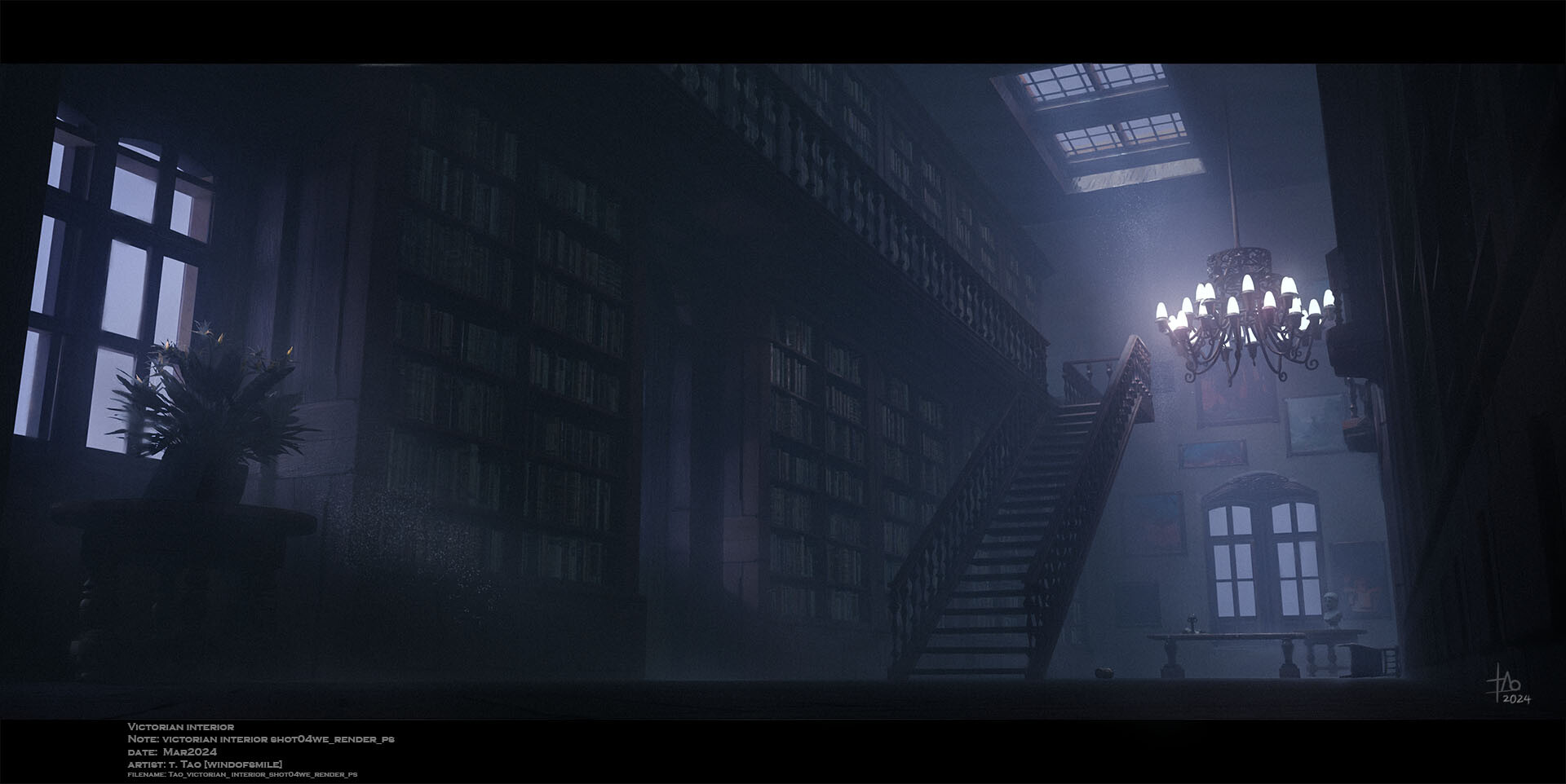 ArtStation - Victorian Interior, A library