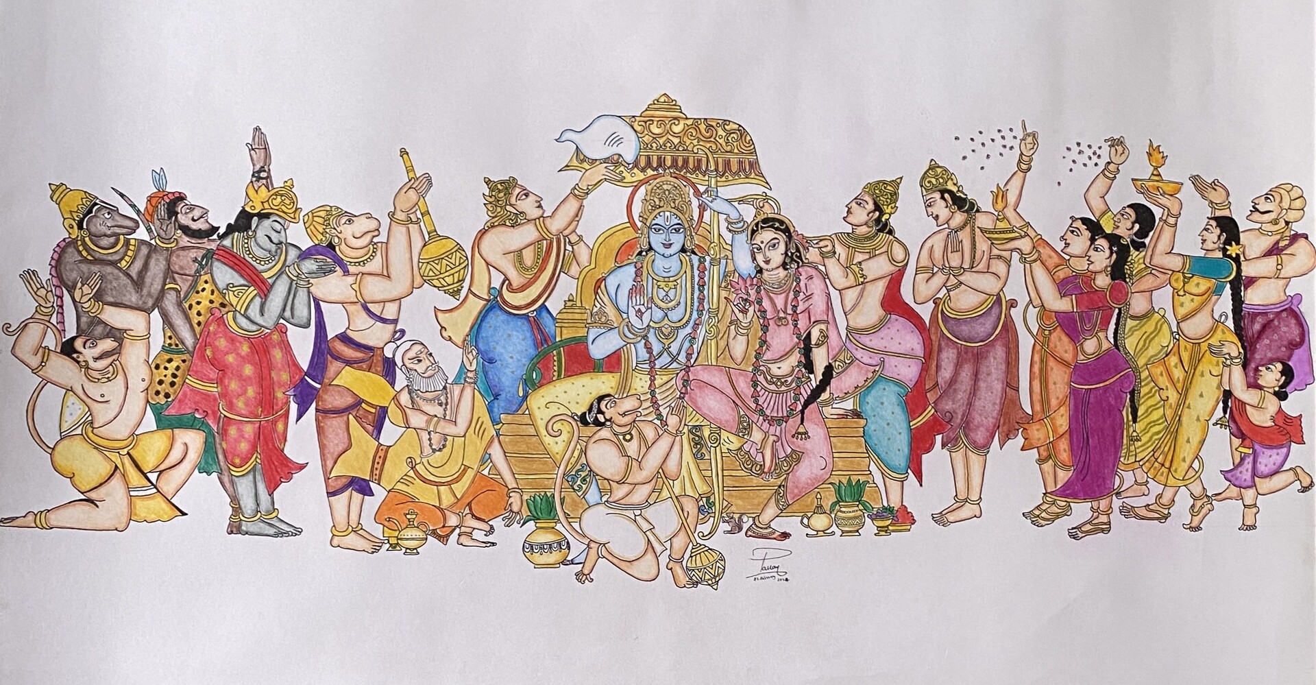 ArtStation - Lord Sri Rama pattabhishekam
