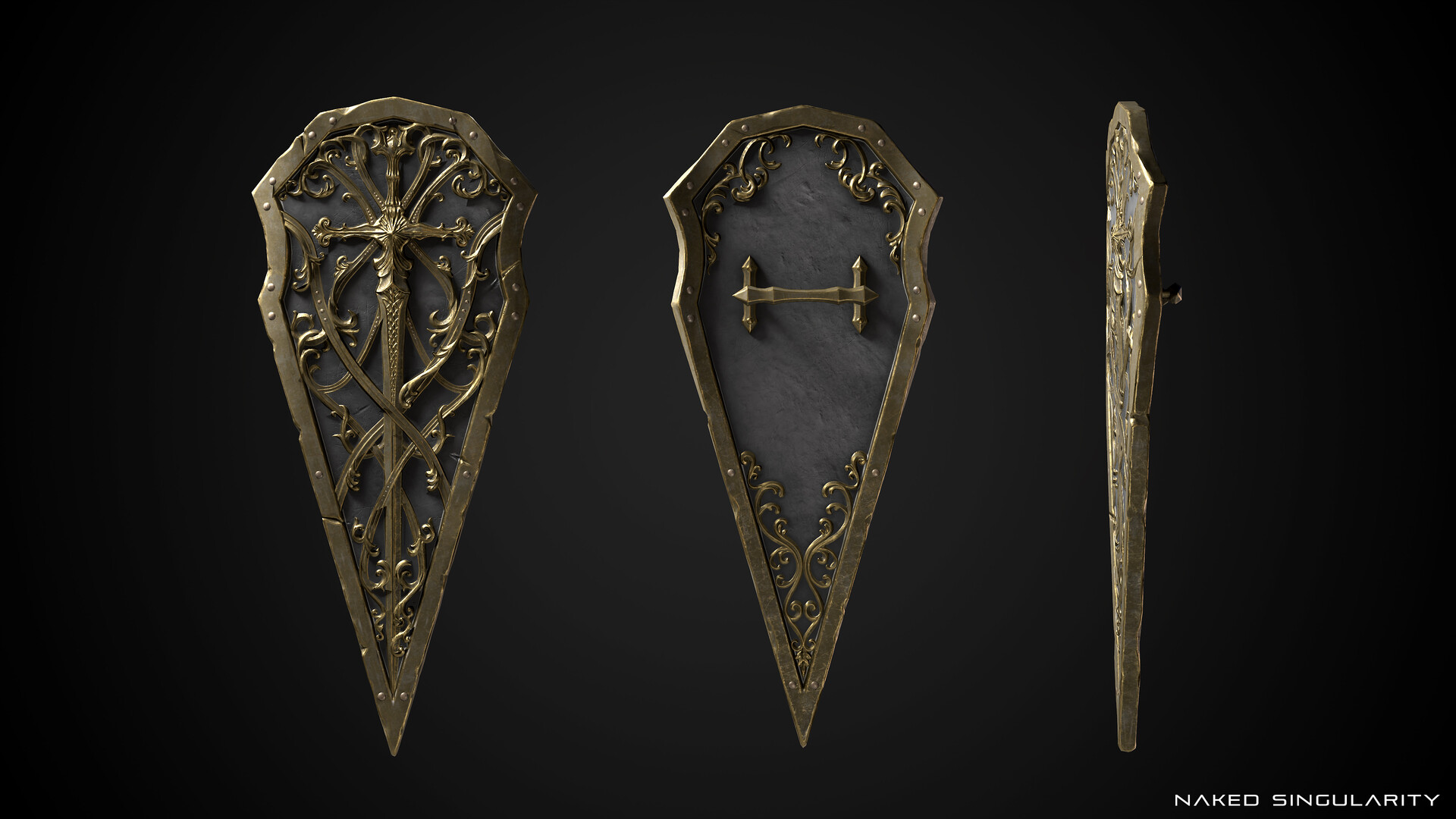 Naked Singularity Studio - Dark fantasy shield | Part 1