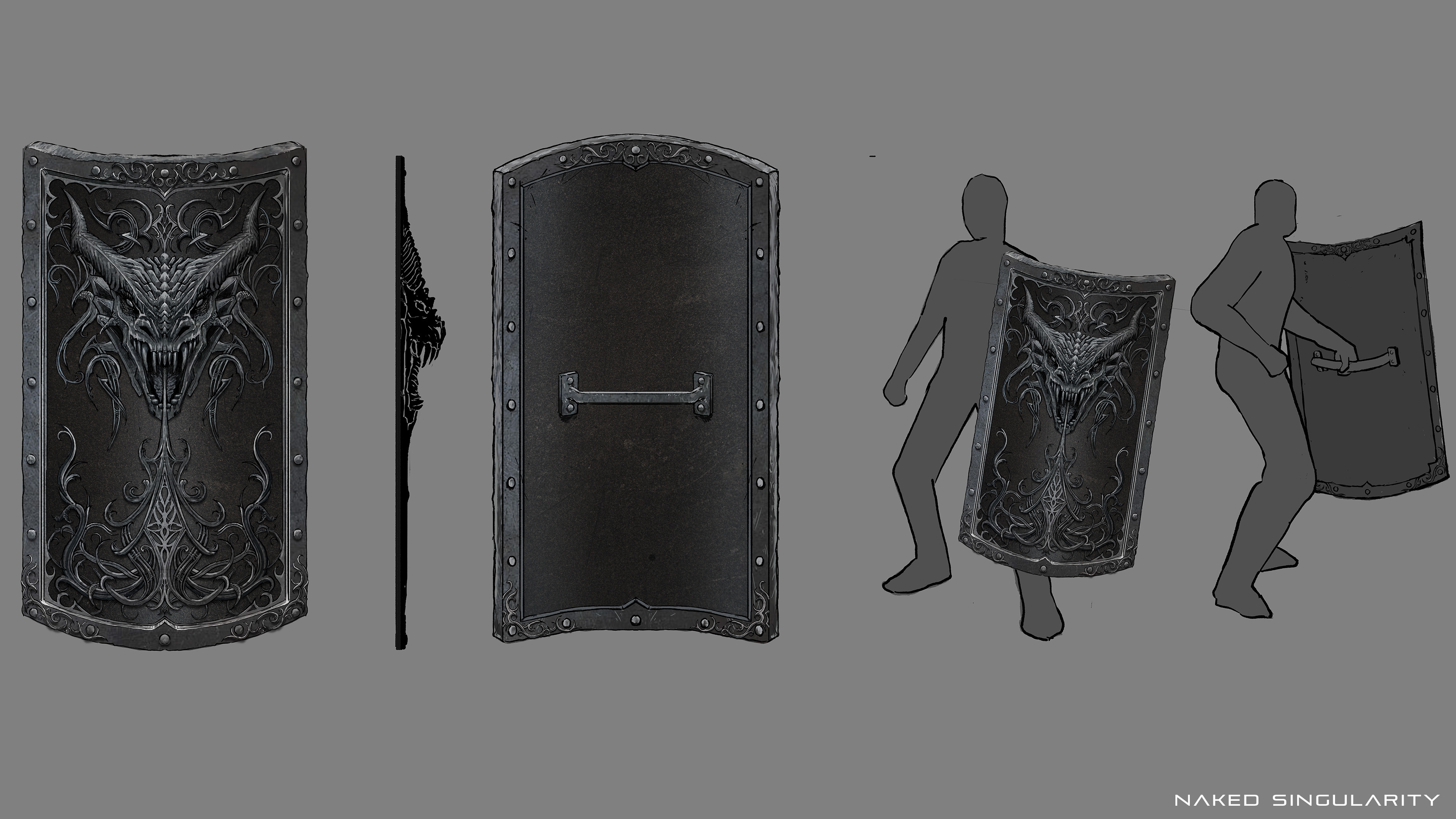 Naked Singularity Studio - Dark fantasy shield | Part 1