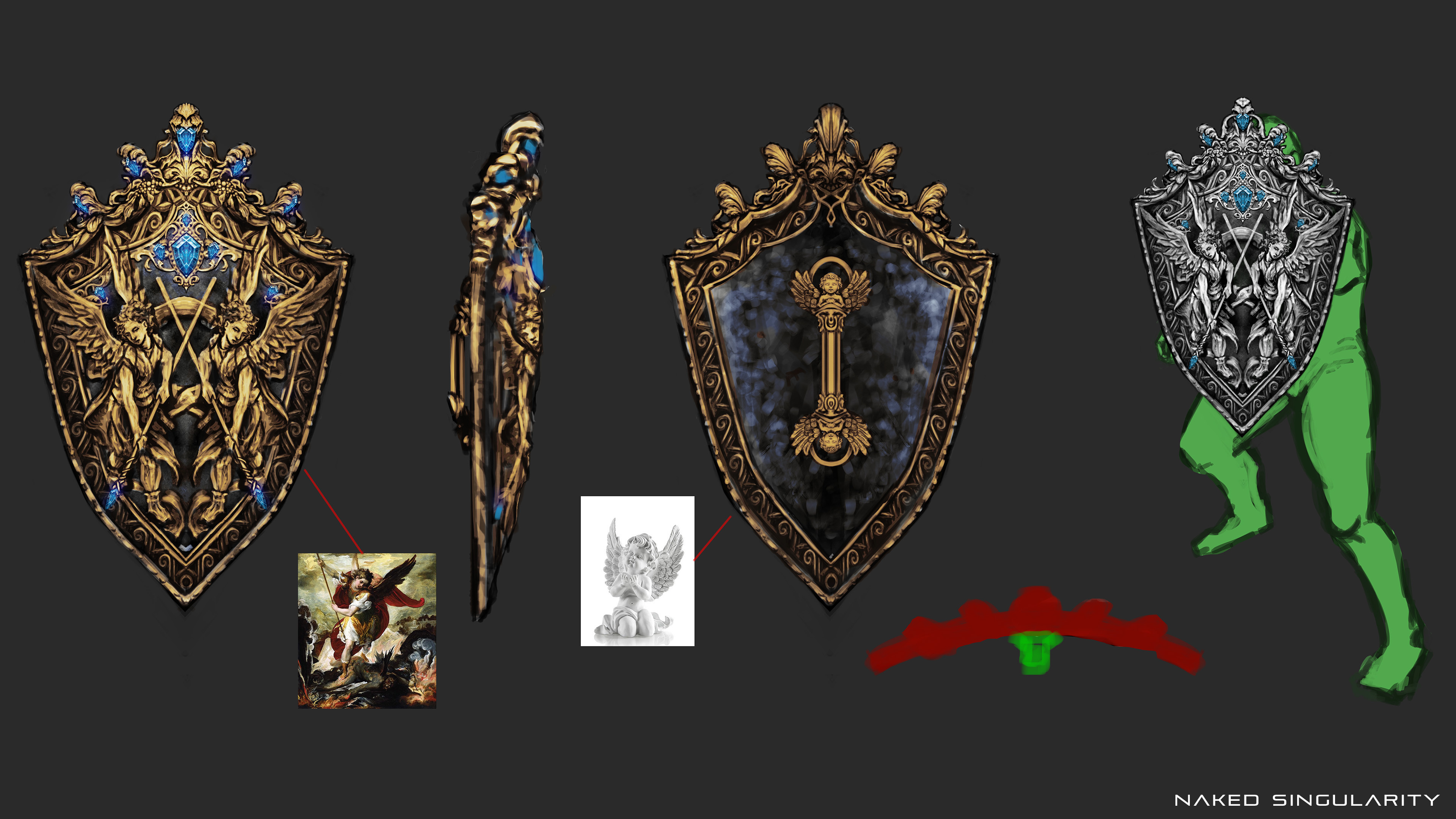 Naked Singularity Studio - Dark fantasy shield | Part 1