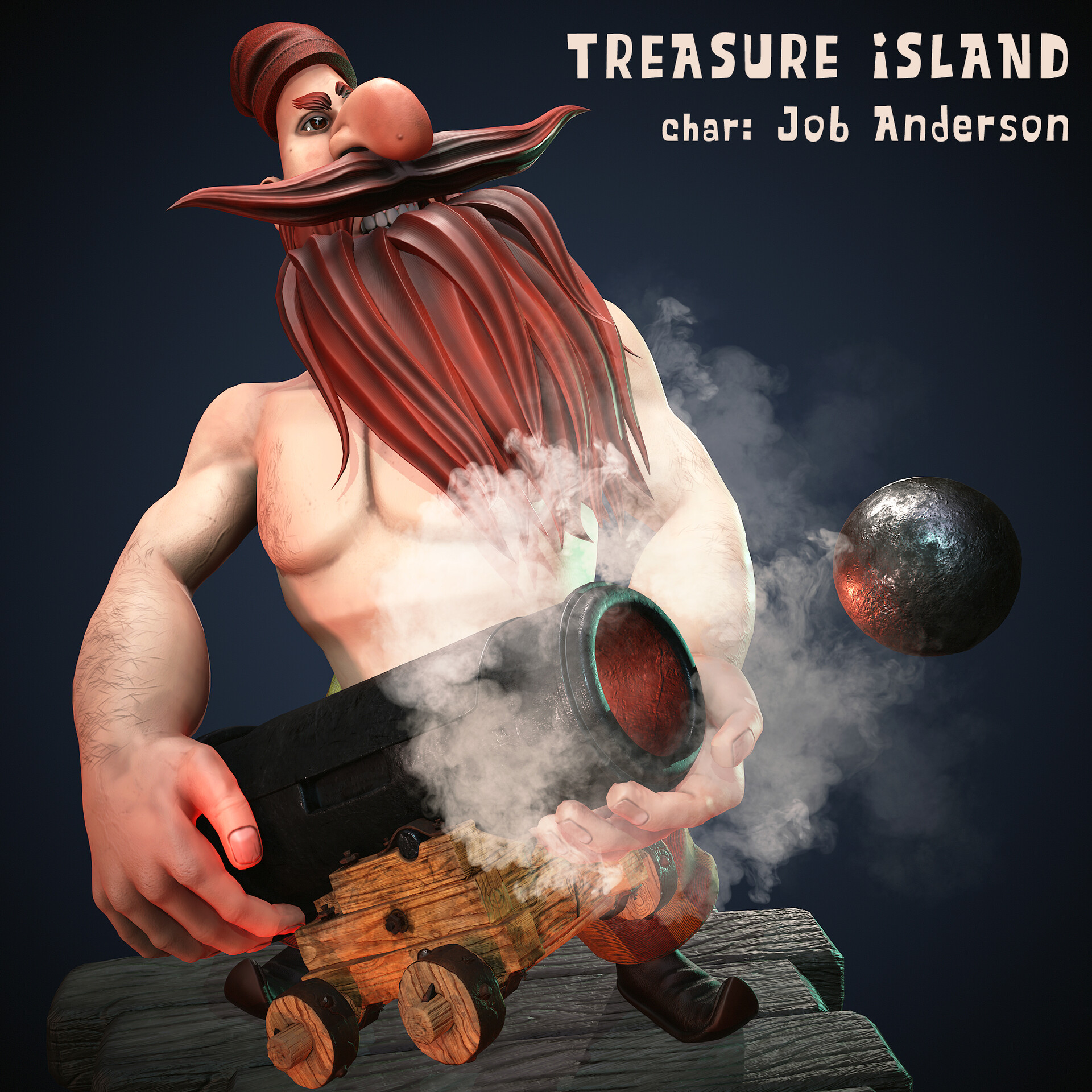 ArtStation - Job Anderson - the Hispaniola boatswain