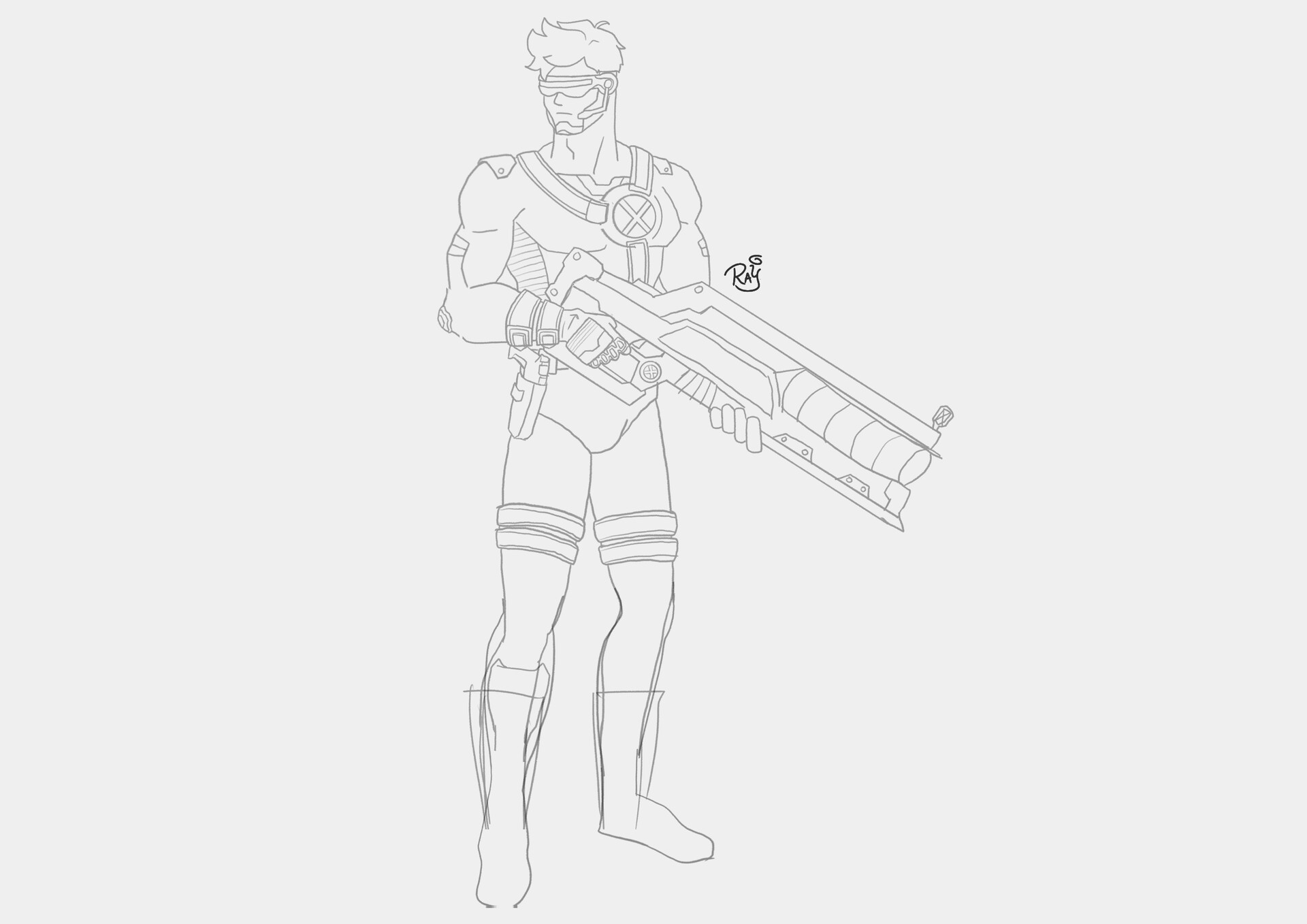 how to draw overwatch soldier 76 easy