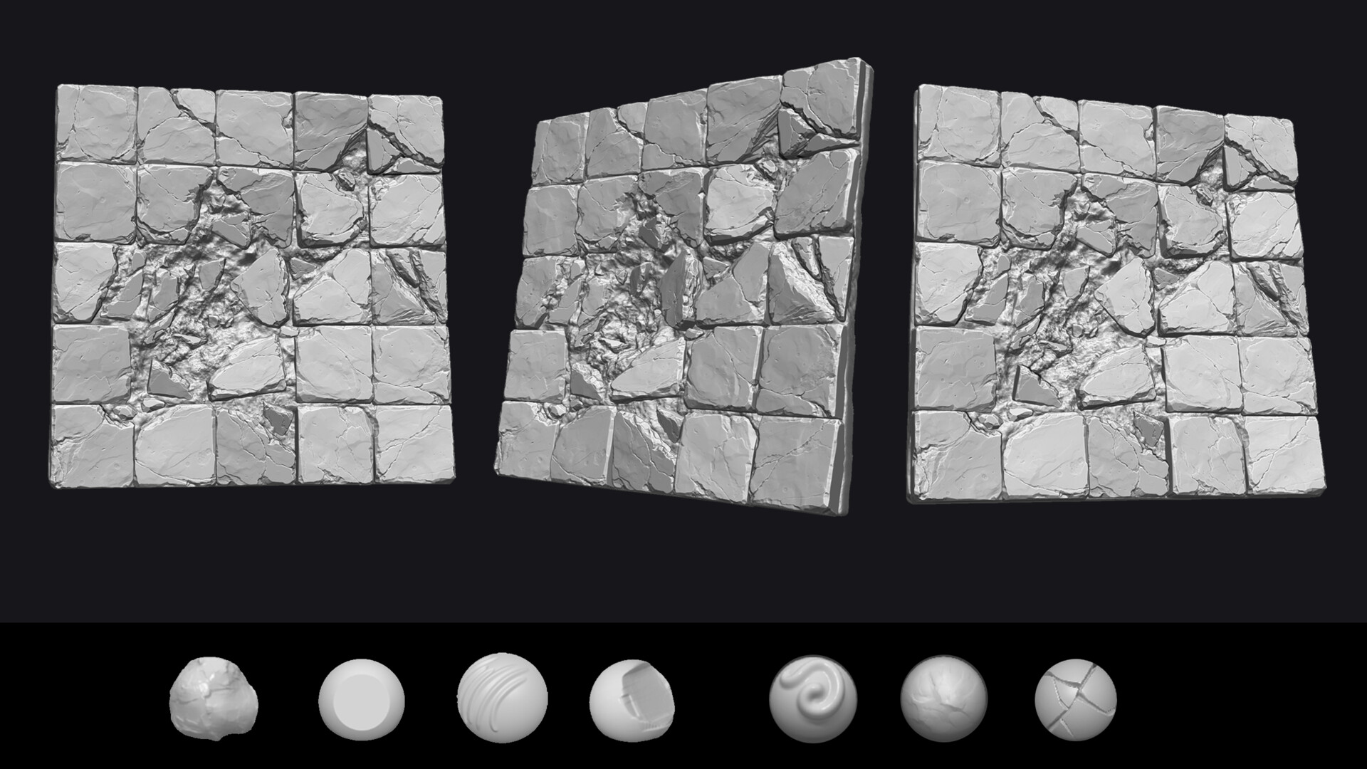 ArtStation - Stone slabs sculpt.