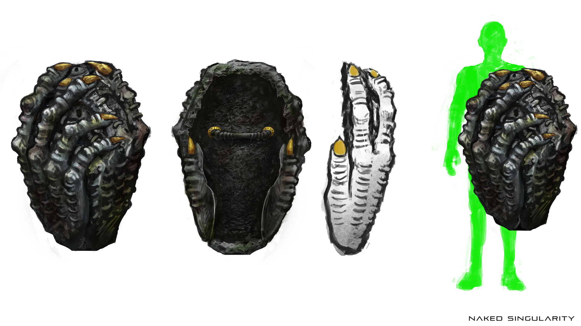 Naked Singularity Studio - Dark fantasy shield | Part 2