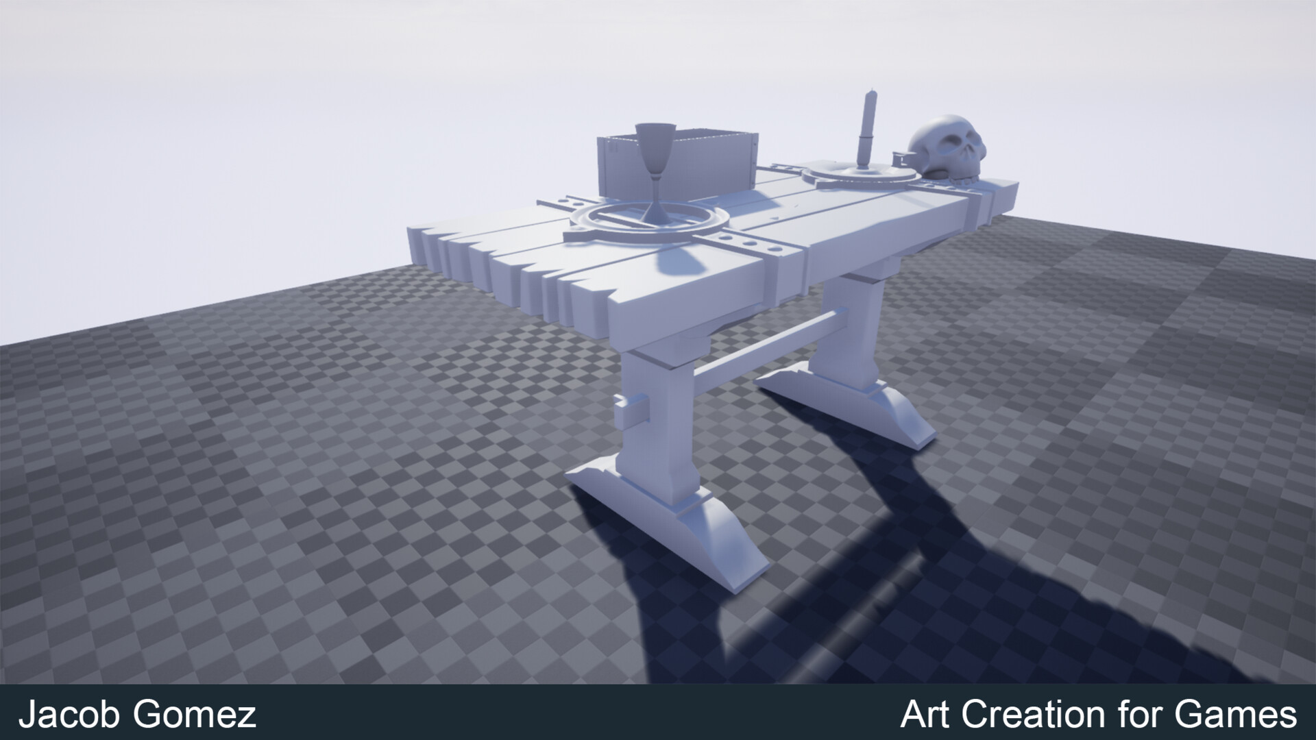 ArtStation - medieval table with additional assets