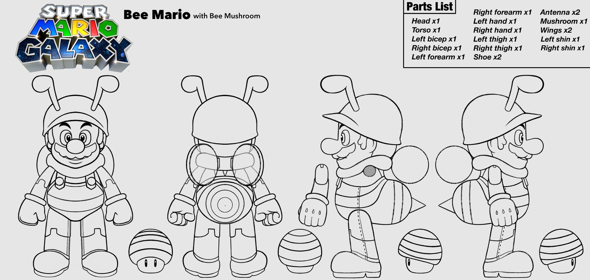bee mario coloring pages