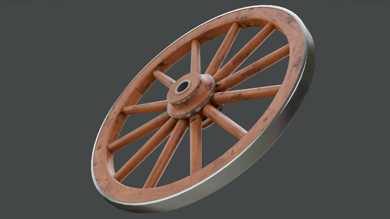 ArtStation - Wooden Wheel