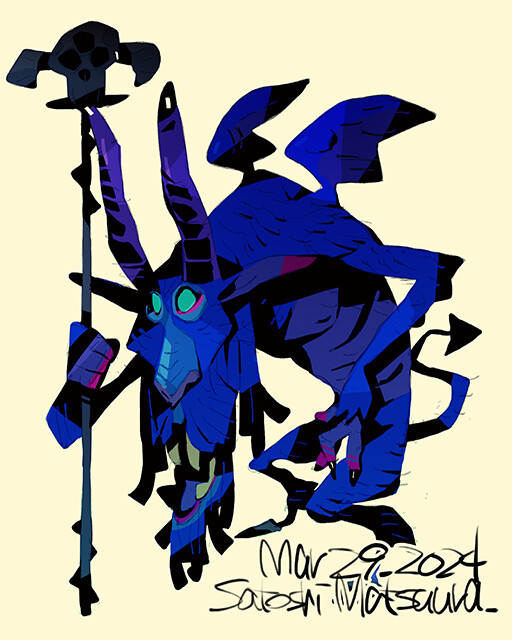 ArtStation - Blue Demon