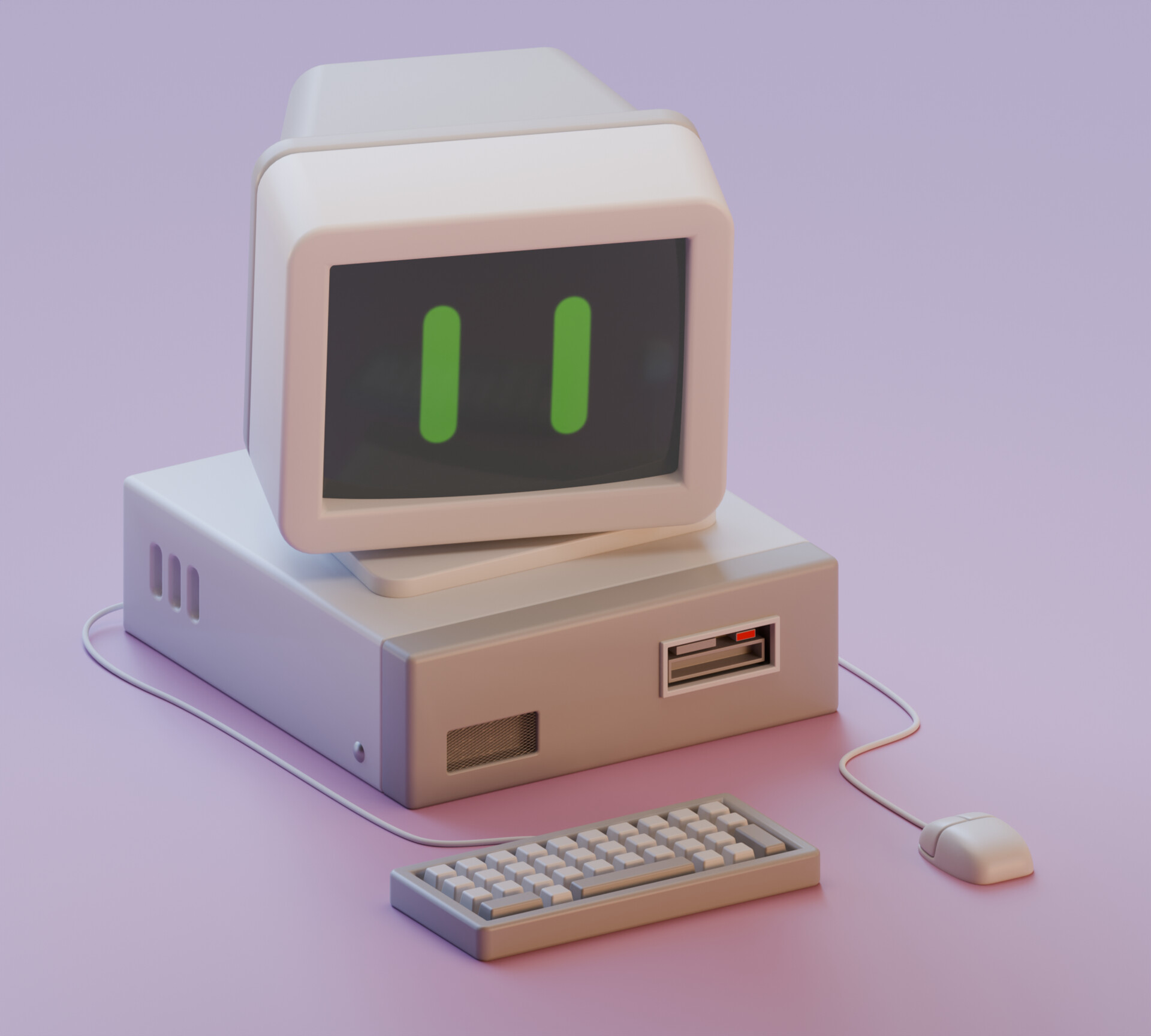 ArtStation - Cute mini computer