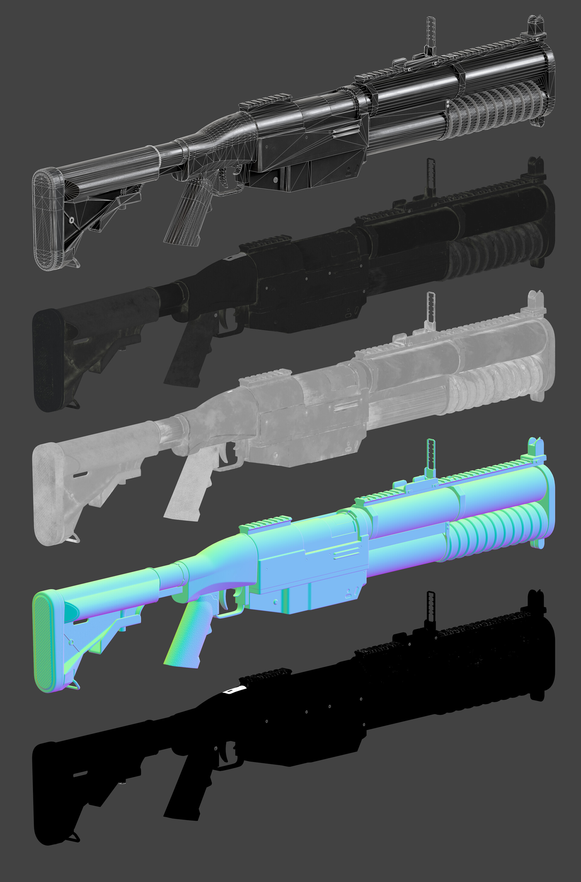 Saed-Muhammad Muslimov - CL-40 Grenade Launcher (Game asset - Fan art)