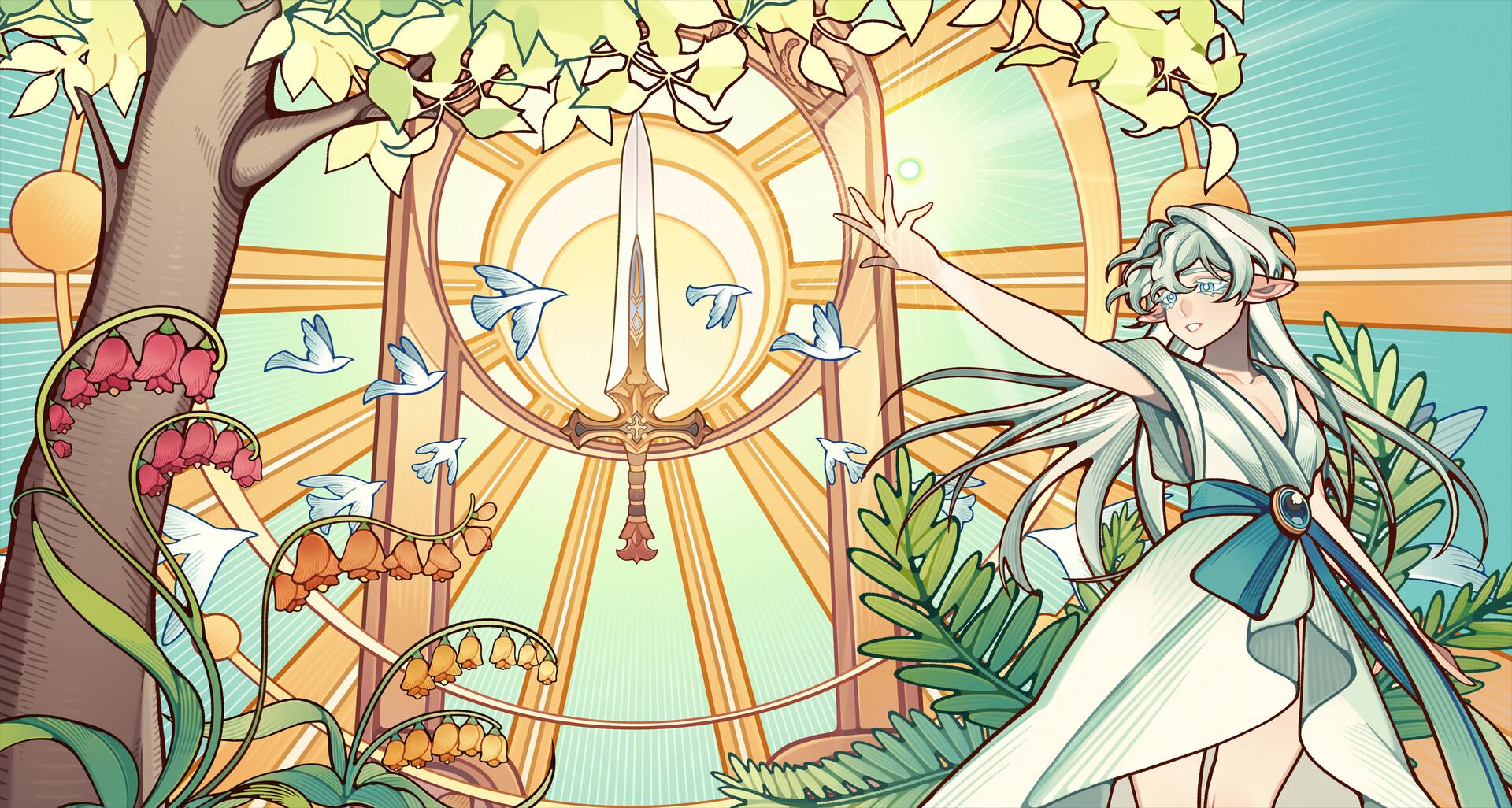 ArtStation - Story teaser video illustration of CodeCat's RPG game 'Lost Sword'