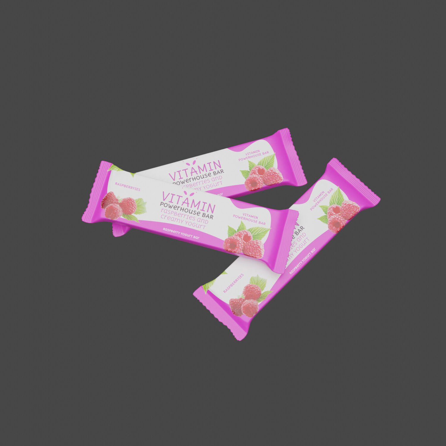 ArtStation - Milk snack bars: Raspberry Yogurt Bar