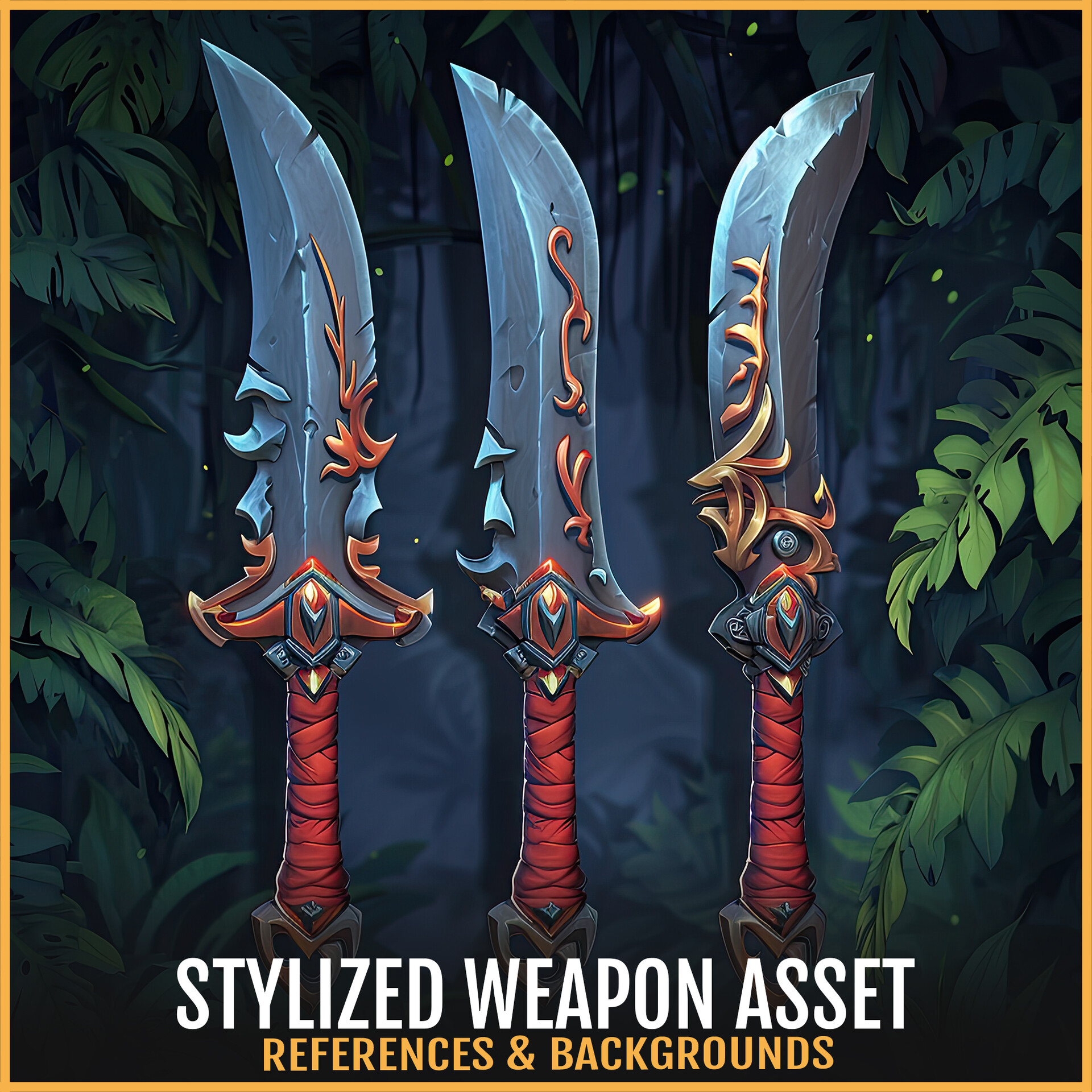 ArtStation - 202 Stylized Weapon VOL118
