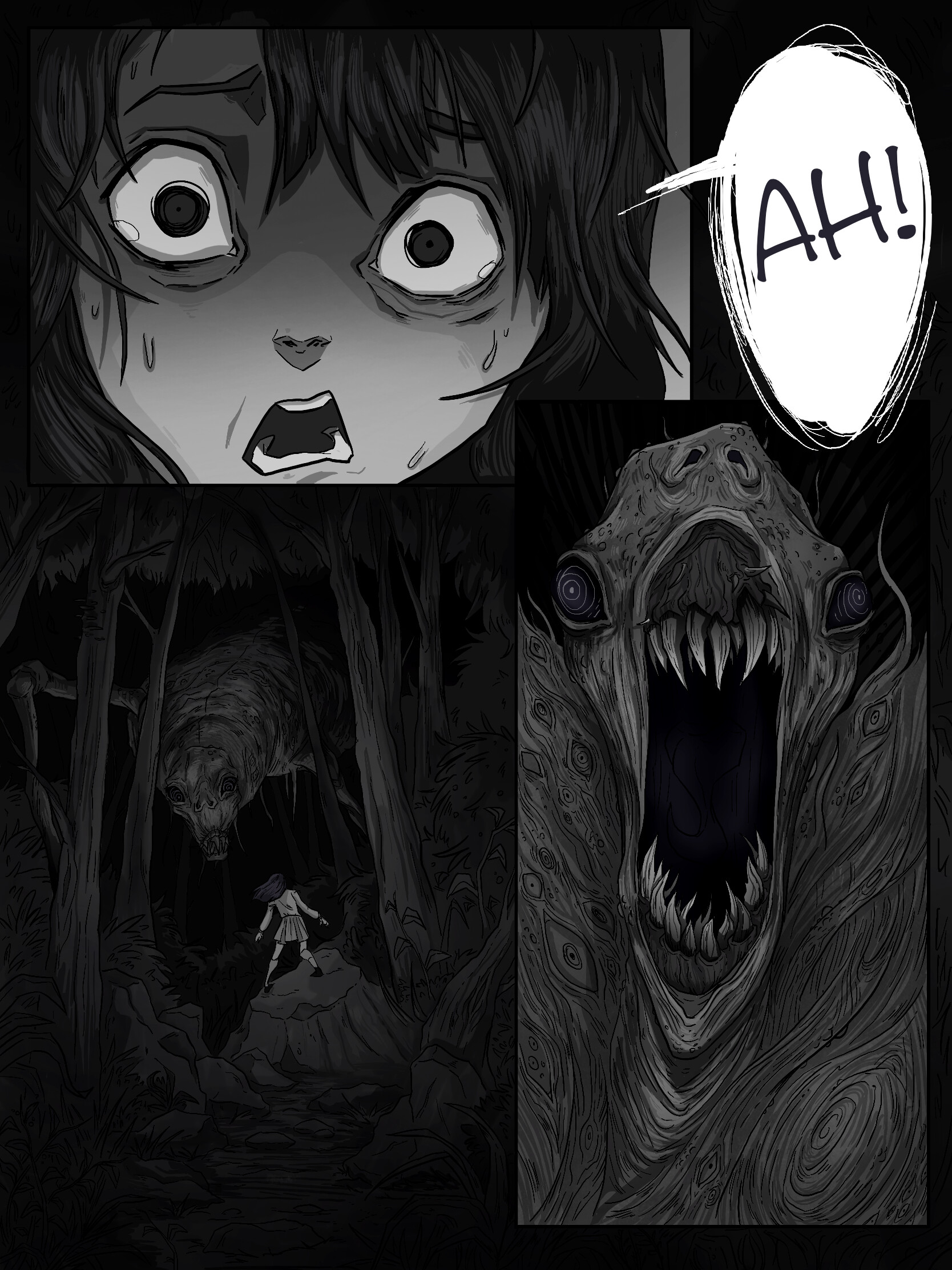 ArtStation - Horror manga page