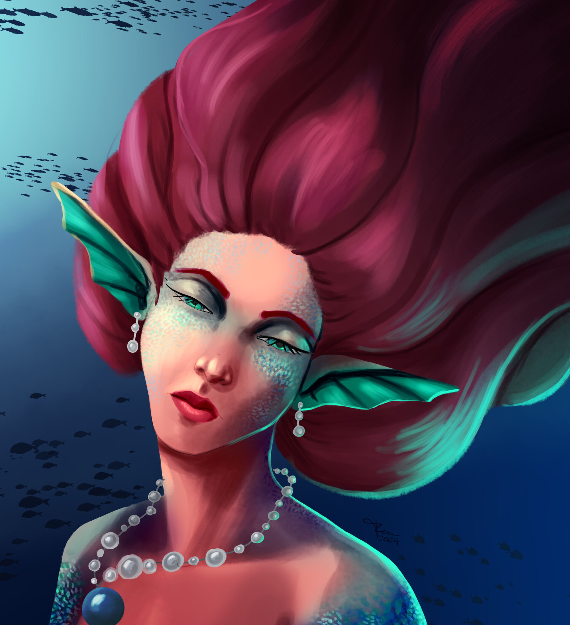 ArtStation - Mermaid portrait