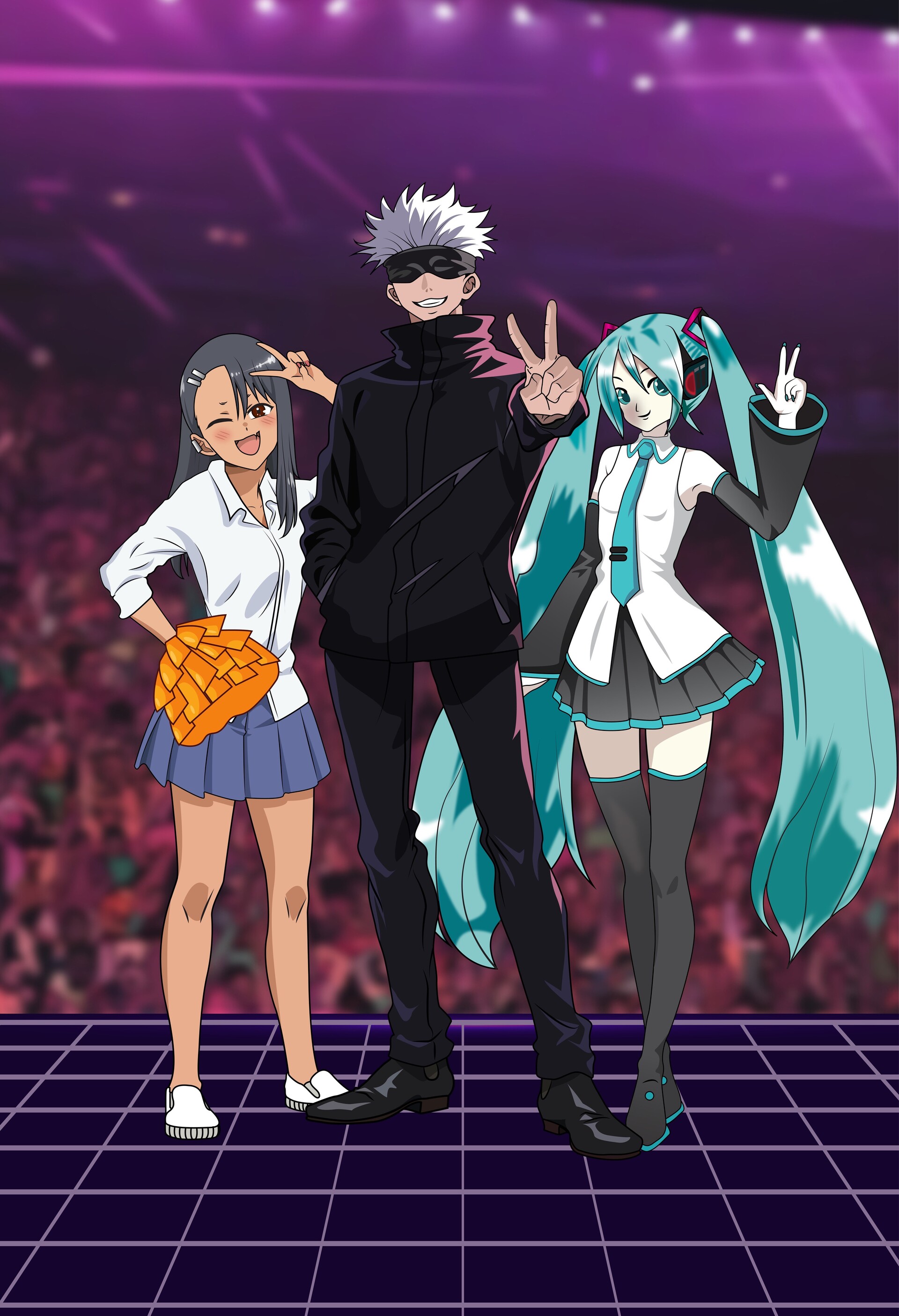 ArtStation - Three 2D Characters in one Frame.