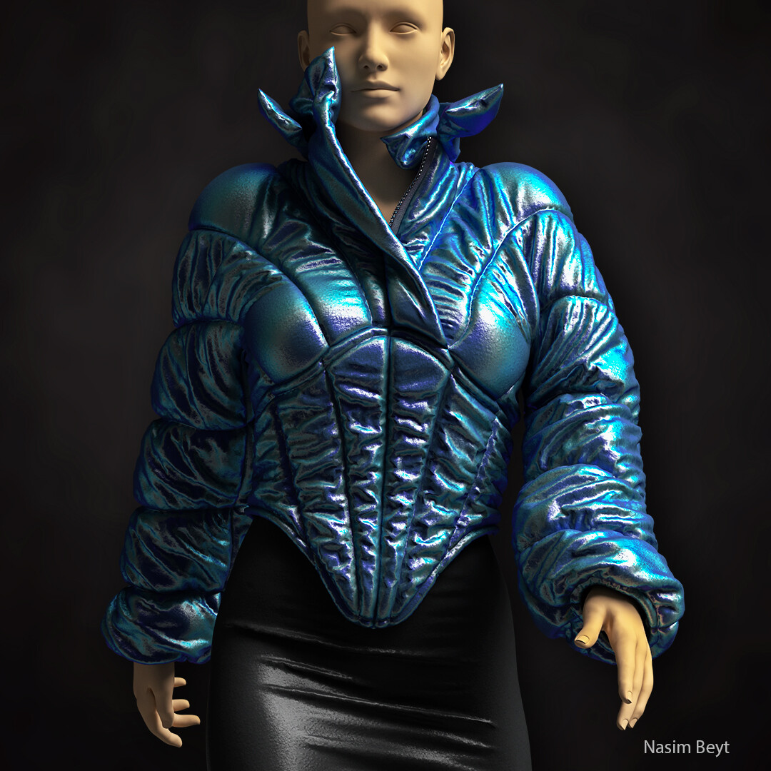 ArtStation - The Process of Creating Laser Puffer Jacket Tutorial(06 ...