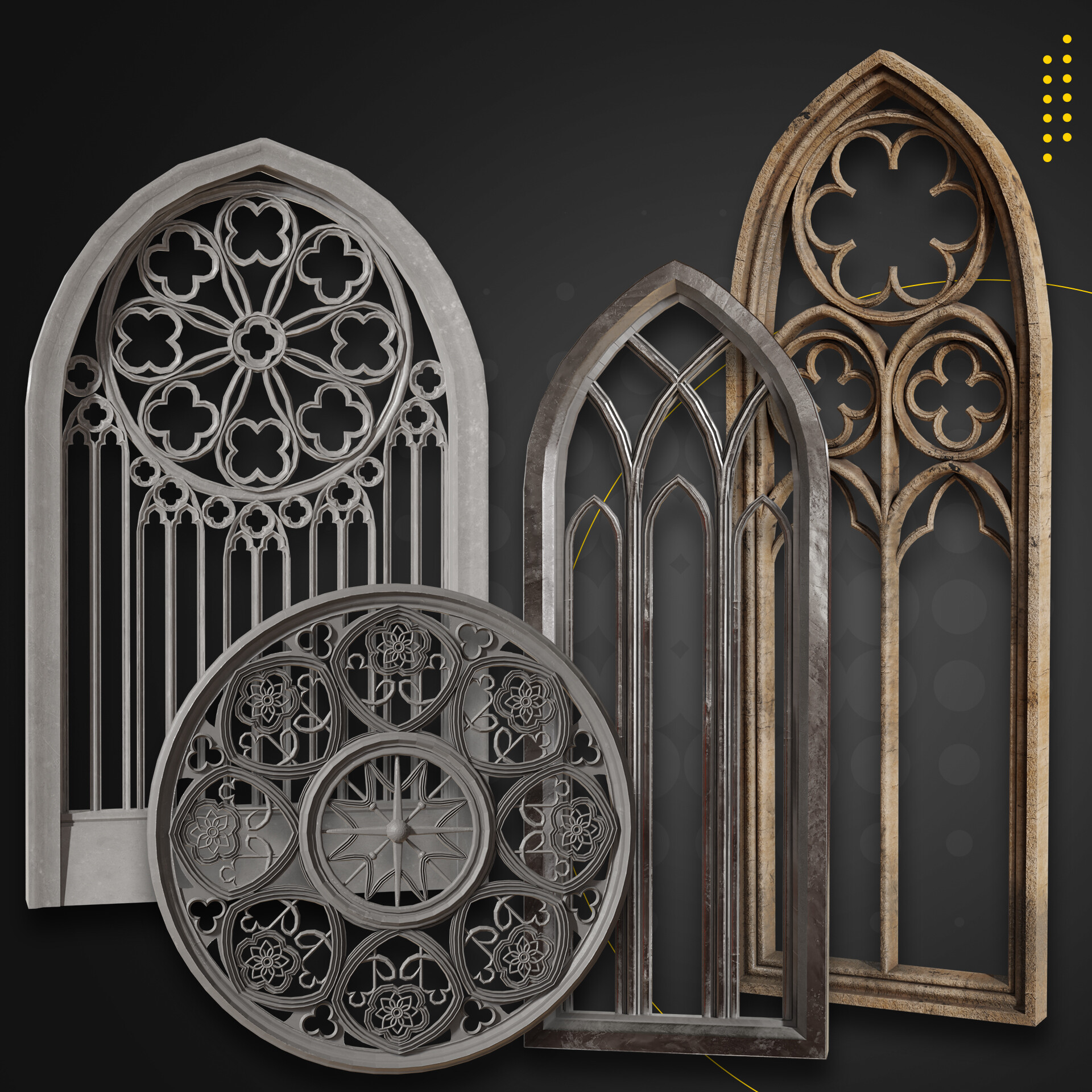 ArtStation - 60 Gothic Window Vol.1