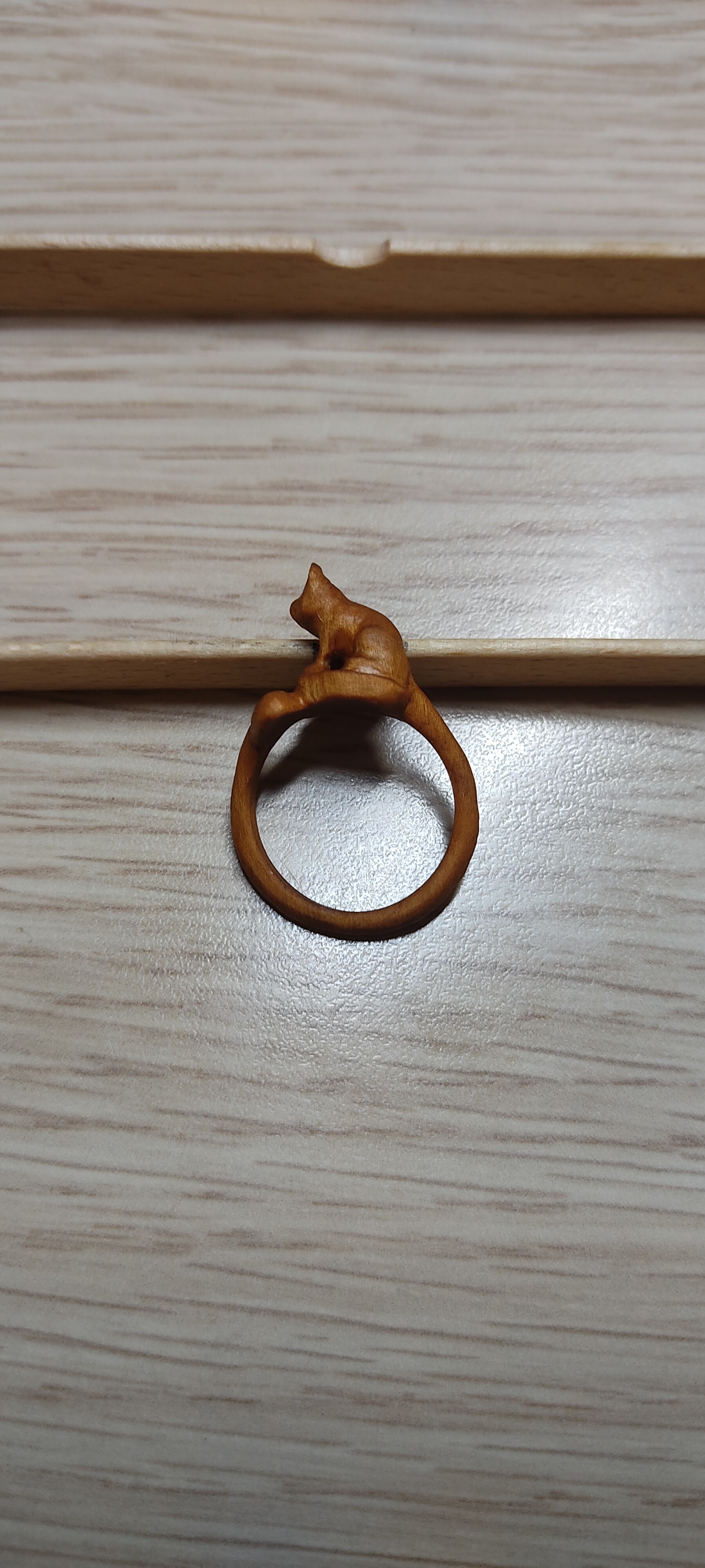 ArtStation - Wooden cat ring