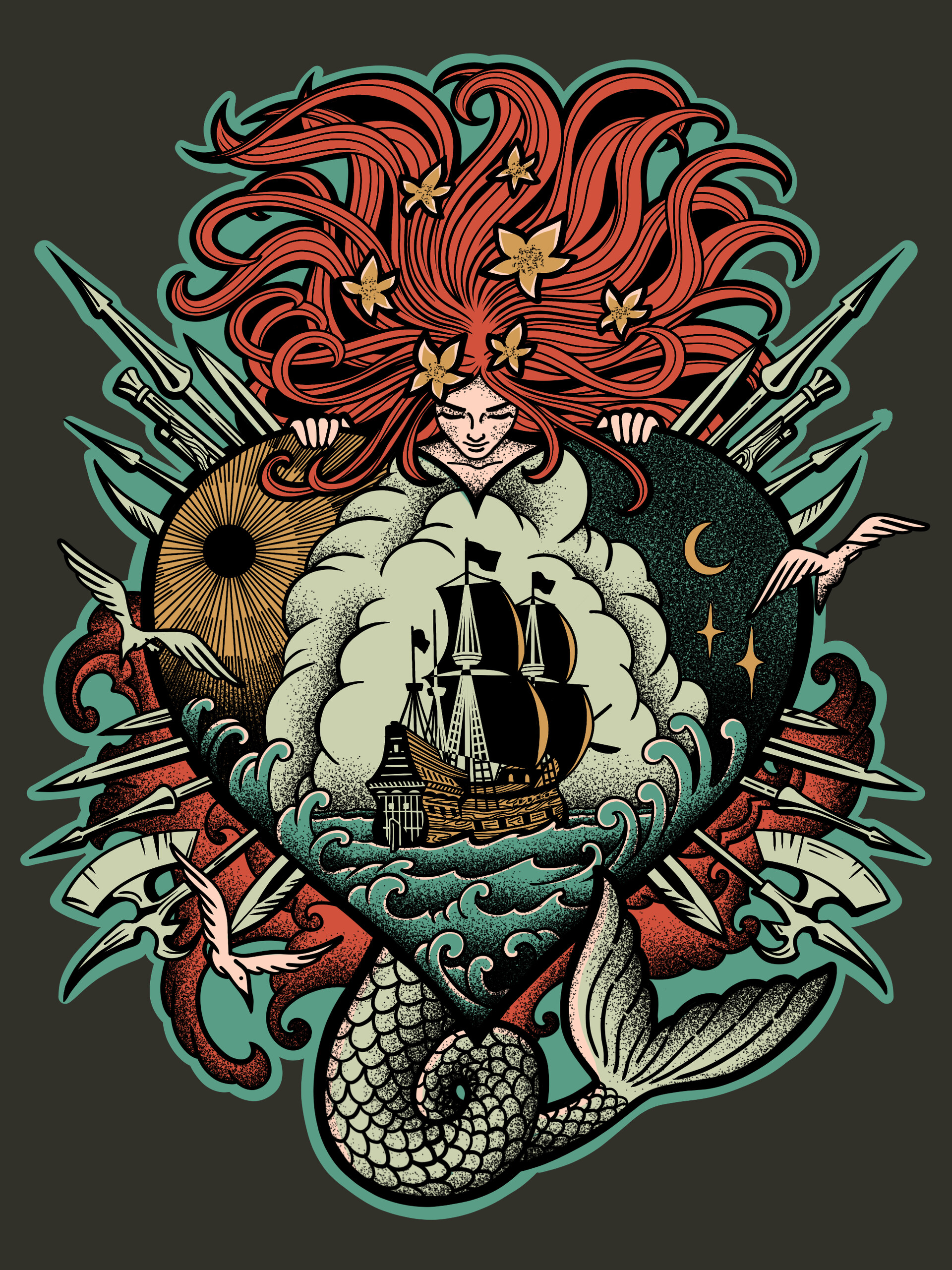 ArtStation - hearts pirate cards suit