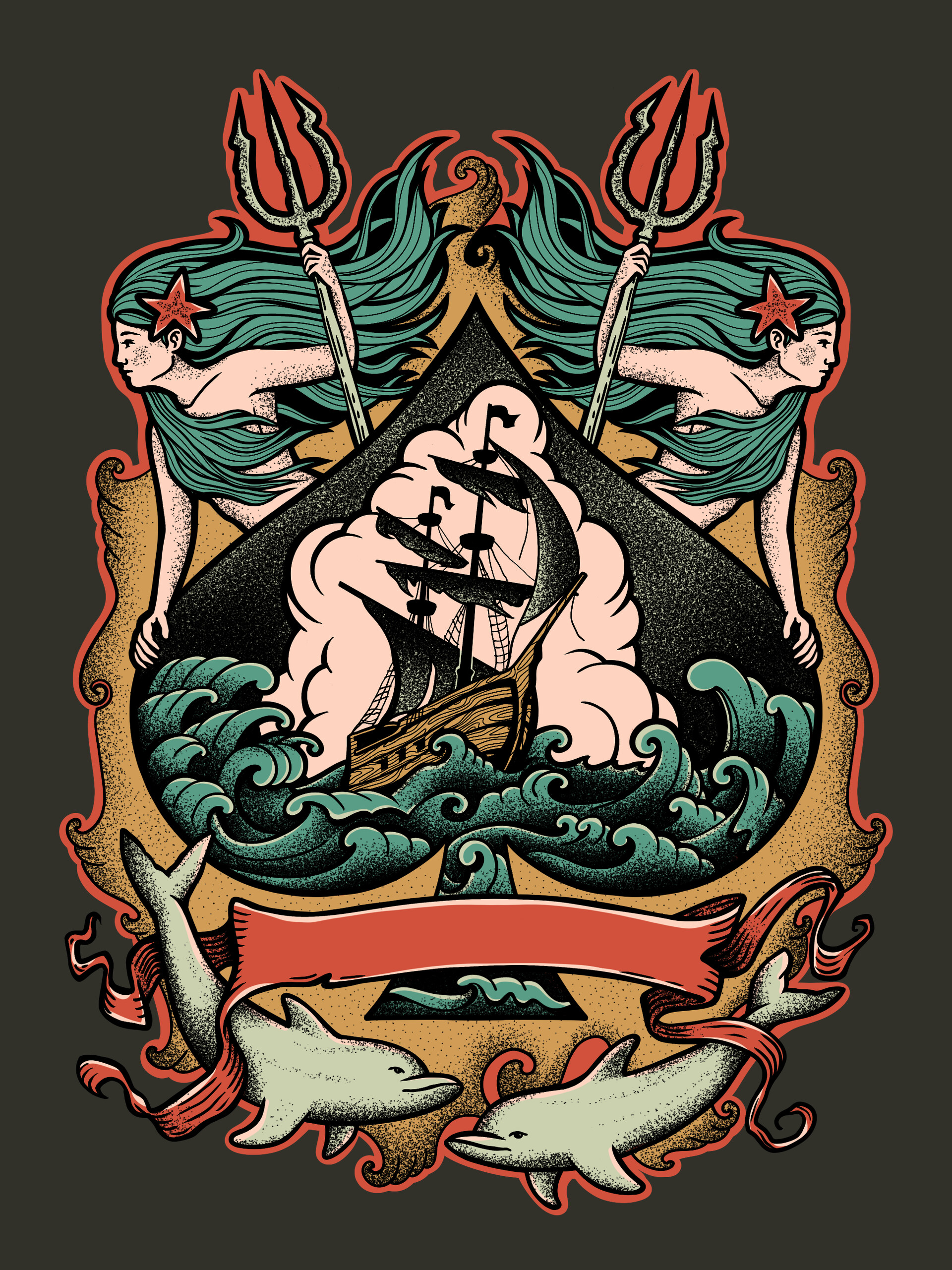 ArtStation - spades pirate cards suit