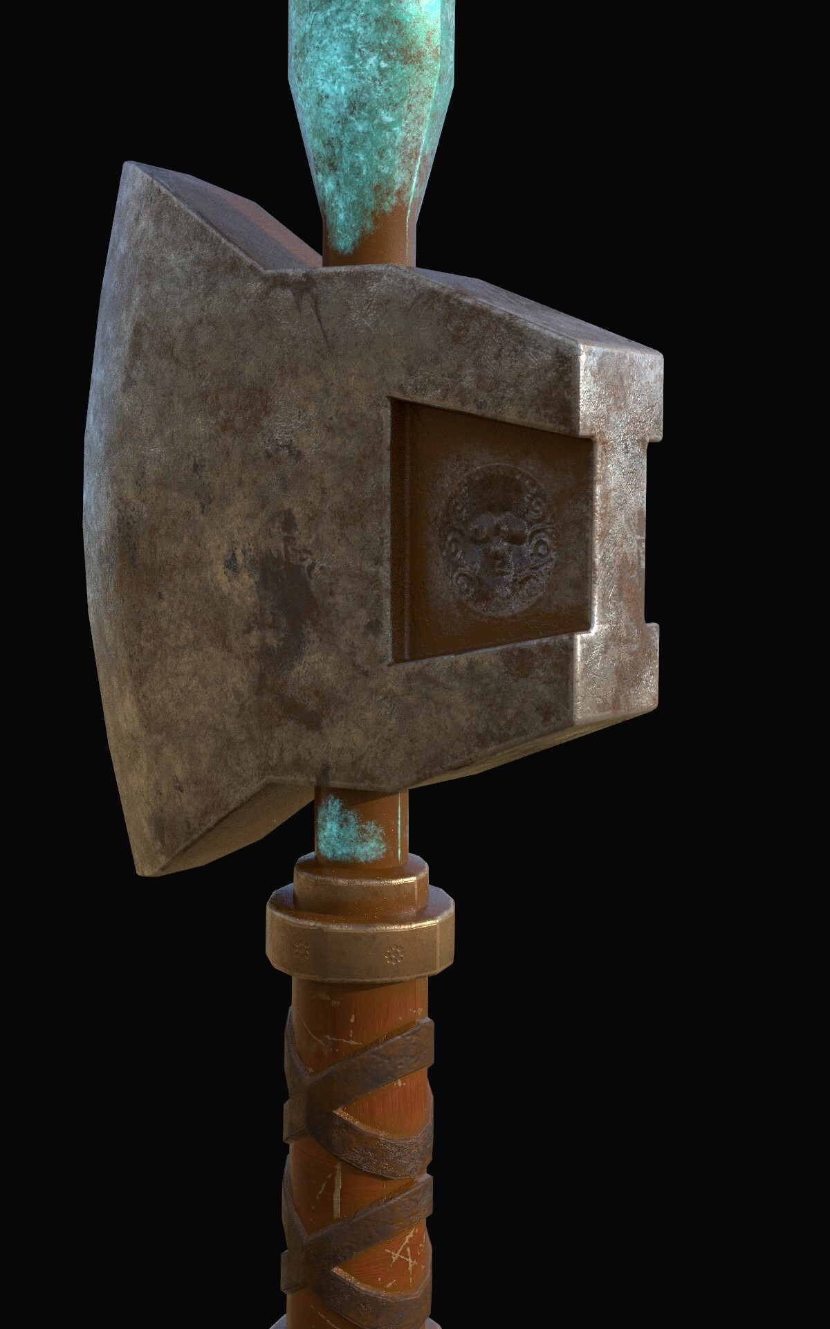 Nijin G Krishnan - HQ Prop Axe - For AAA Games - UDIM Tile UV