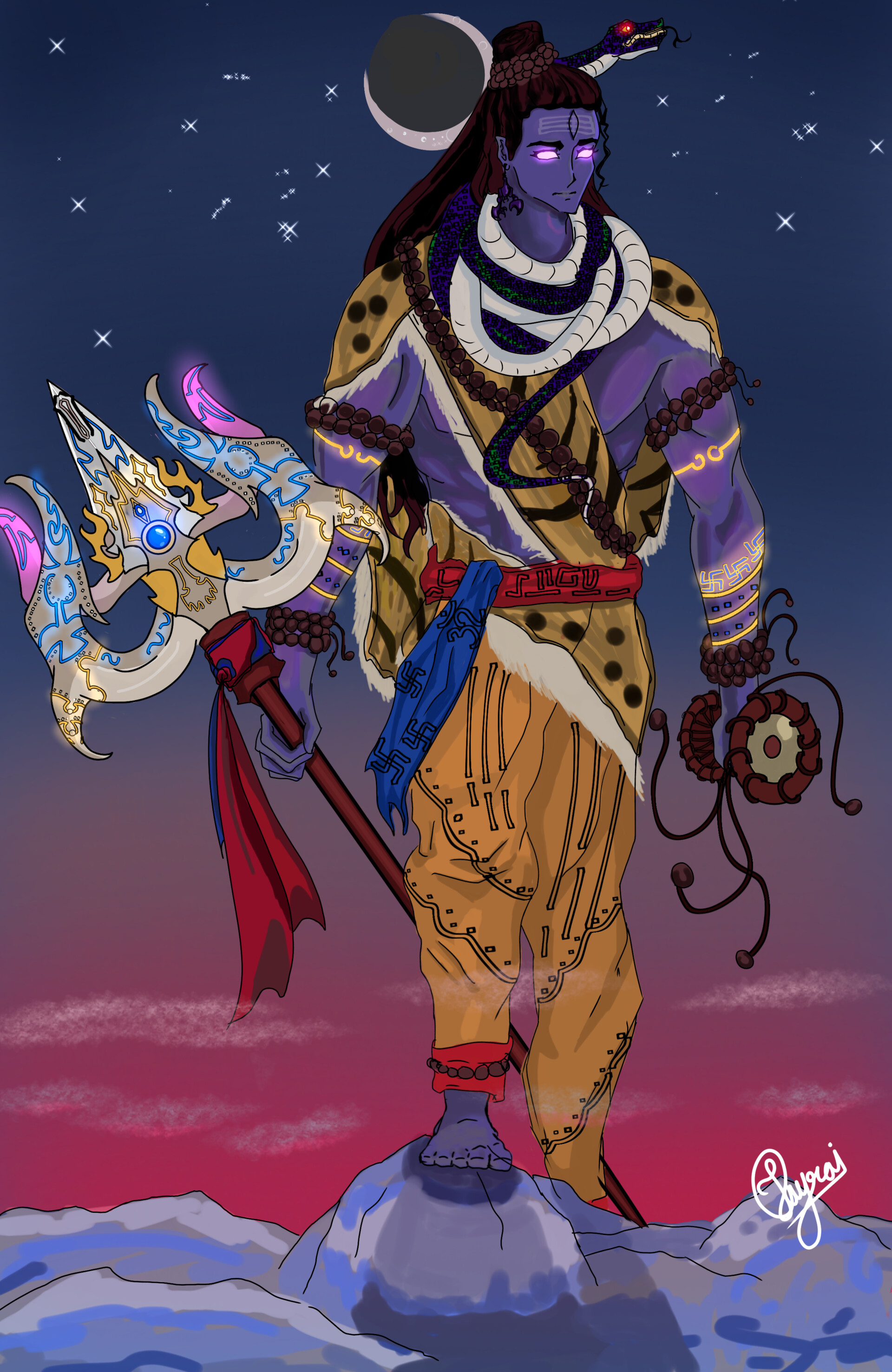 ArtStation - Shiva the destroyer of cosmos.