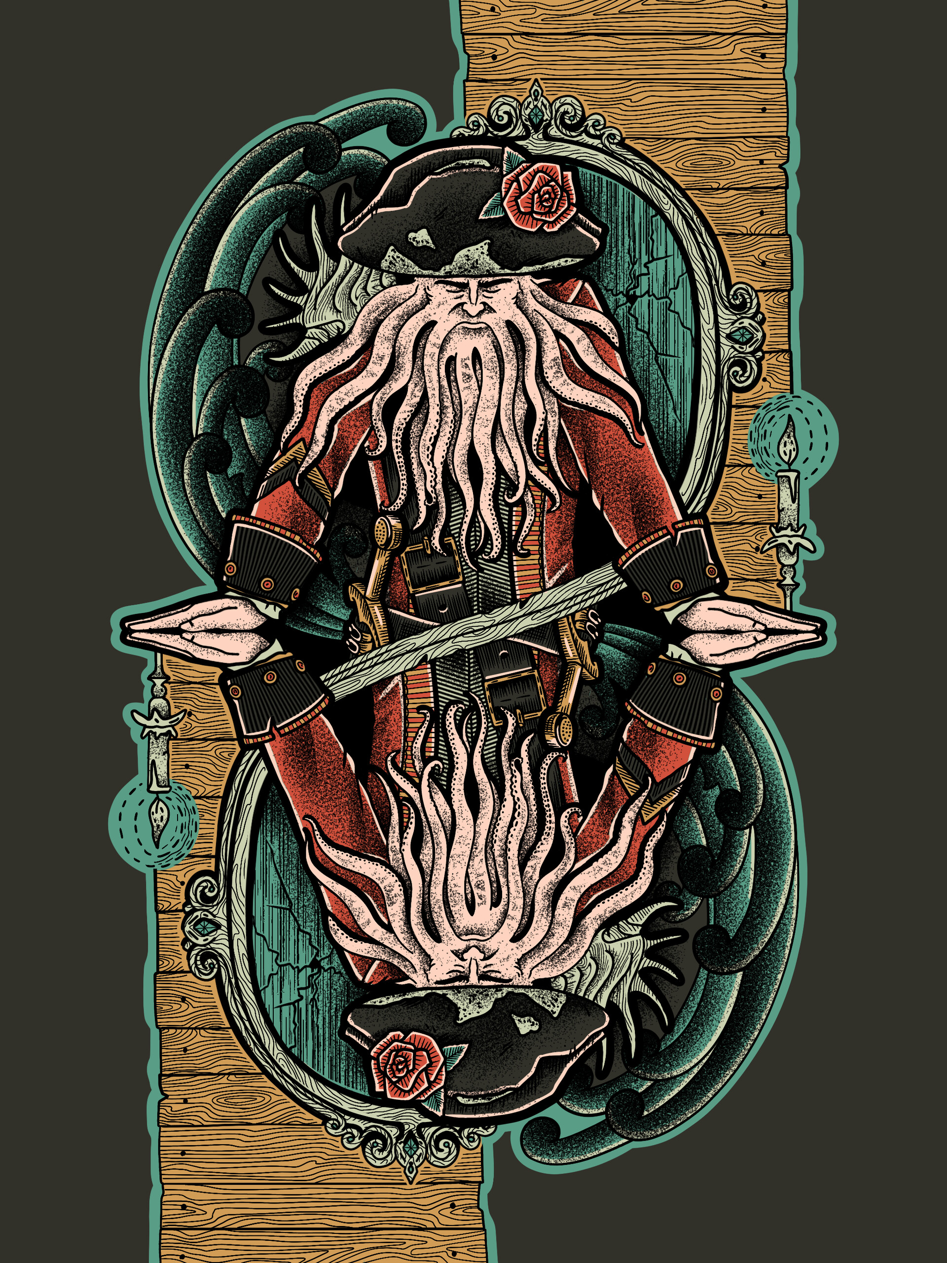 ArtStation - pirate playing cards illustration