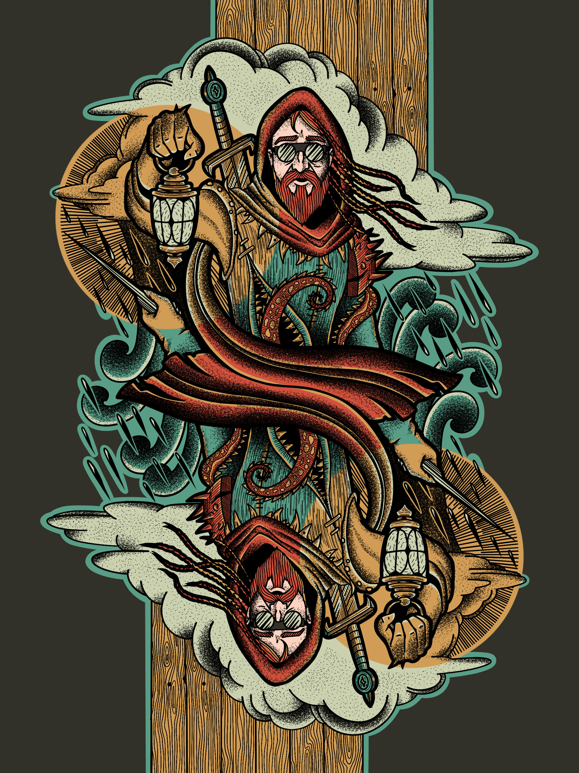 ArtStation - pirate playing cards illustration