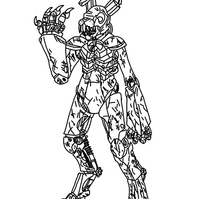 nightmare bonnie coloring pages
