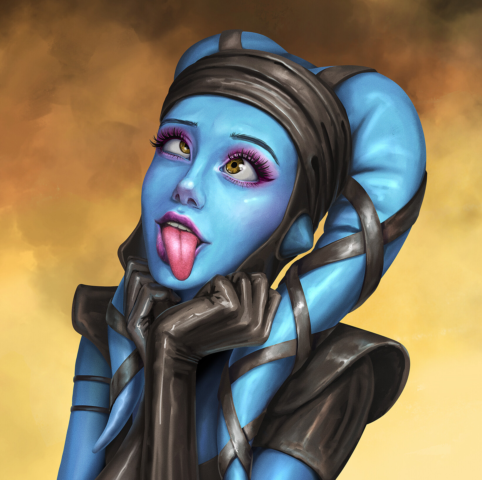 ArtStation - aayla secura ahegao face