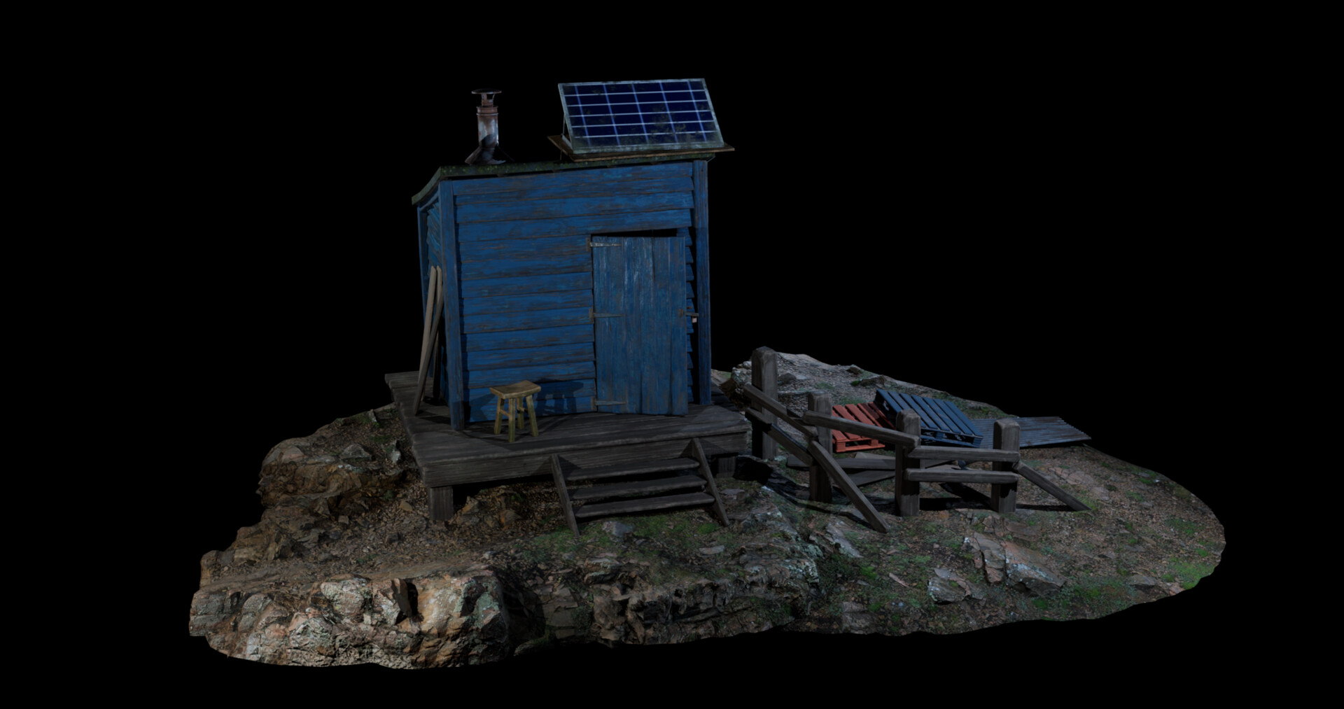ArtStation - Post Apocalyptic Hut - 3D Diorama