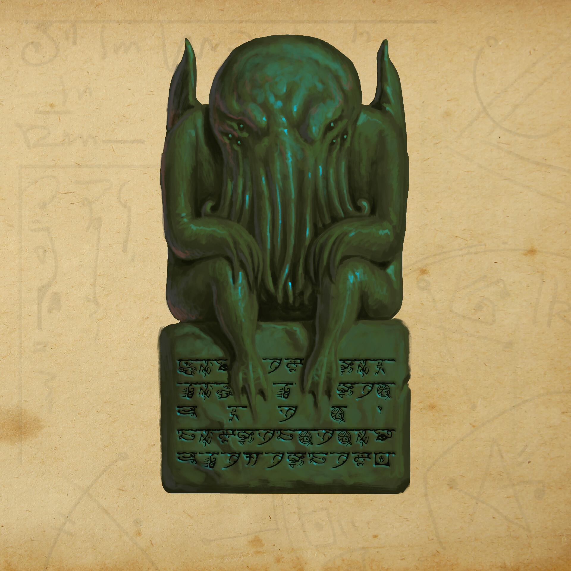 ArtStation - The Statue of the great Old One Cthulhu