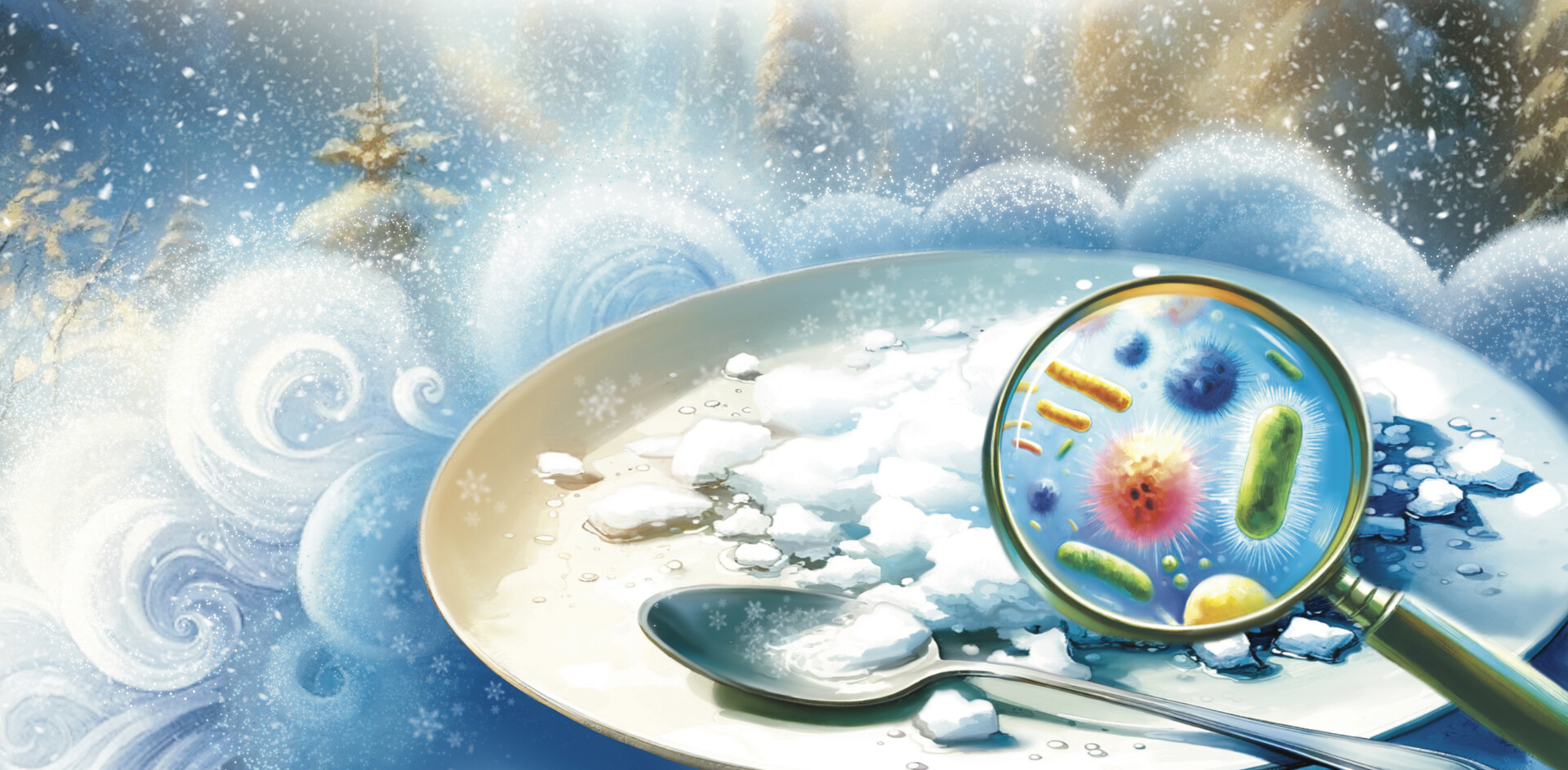 ArtStation - Snow under the microscope