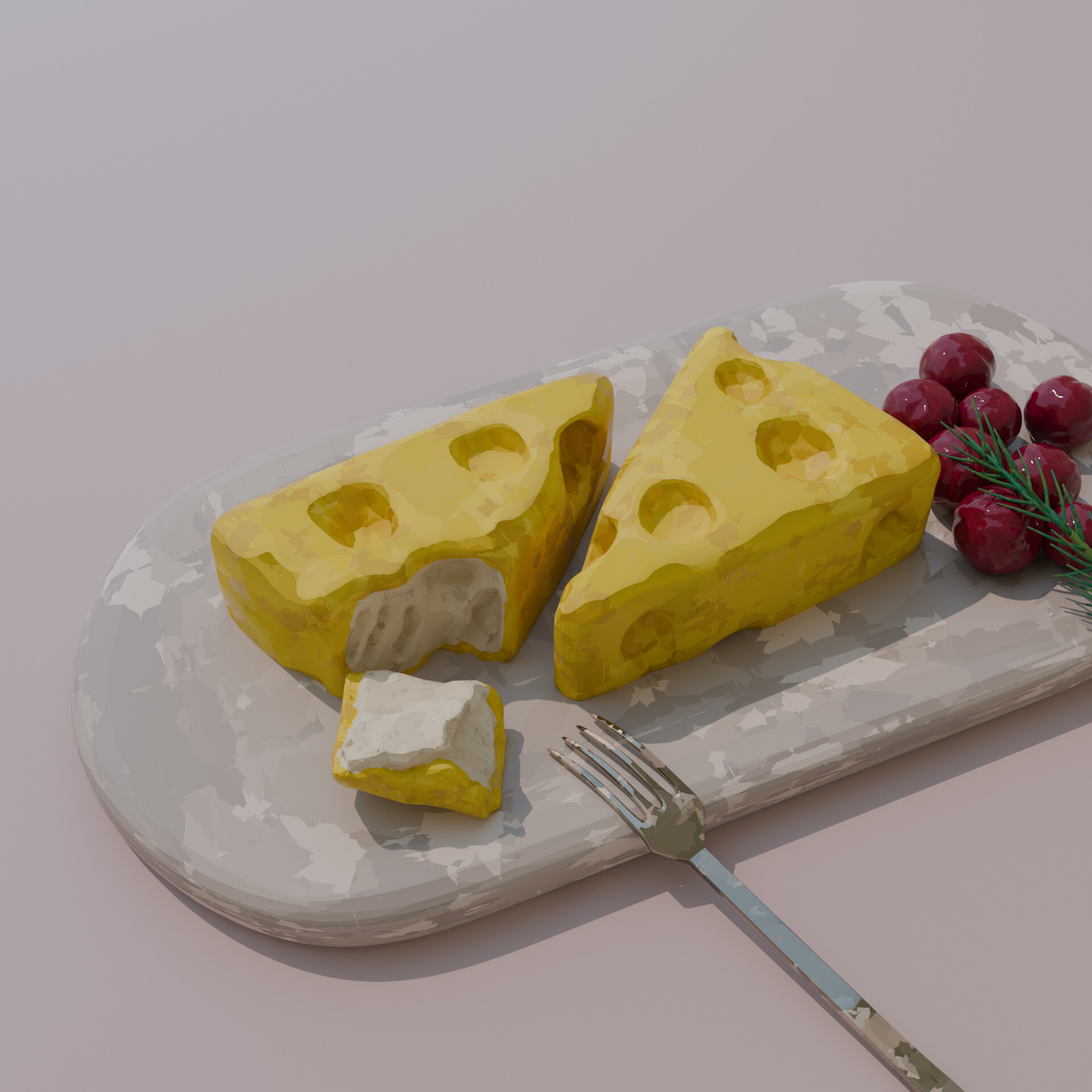 ArtStation - Cheese plate